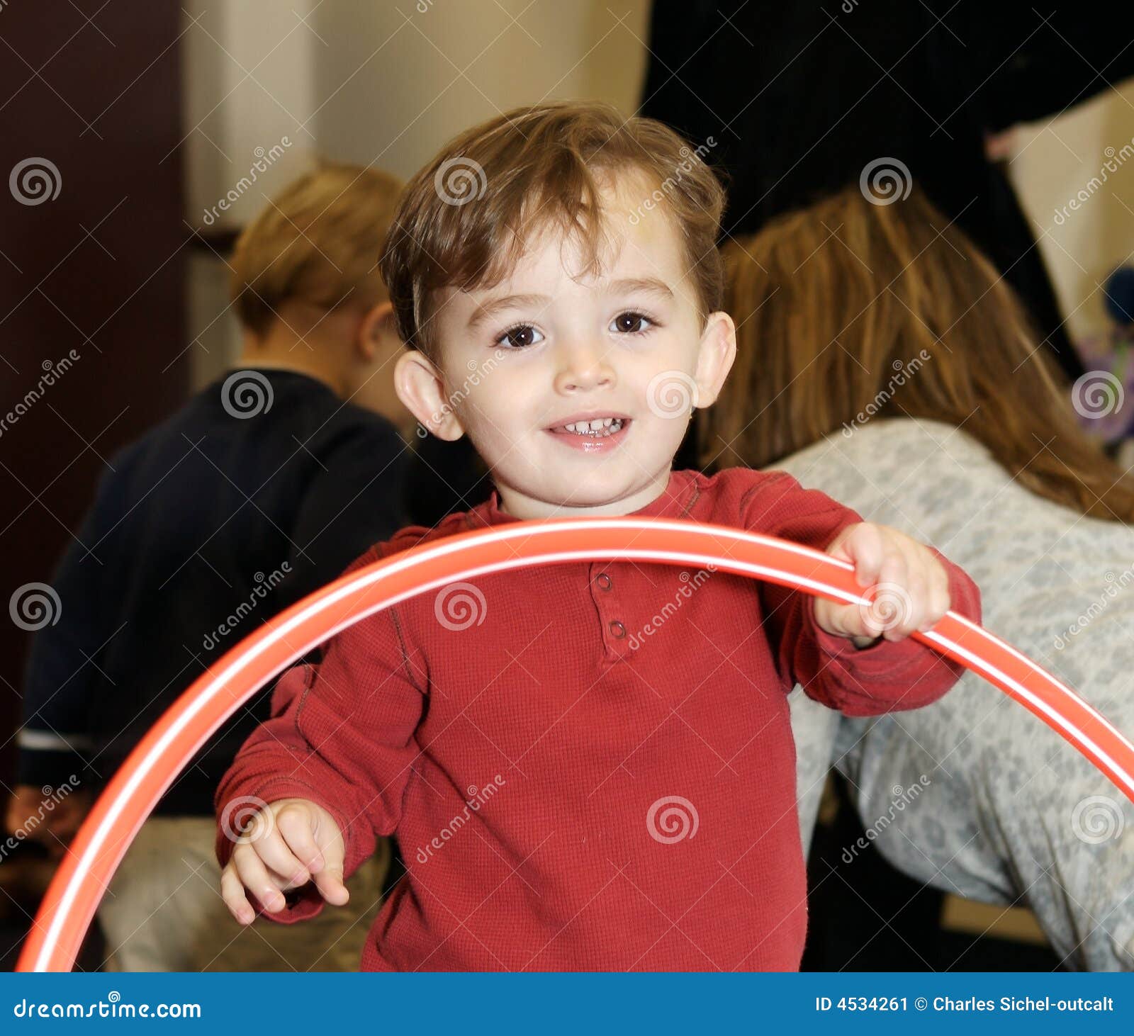 Happy Little Boy Playing stock image. Image of wonder - 4534261