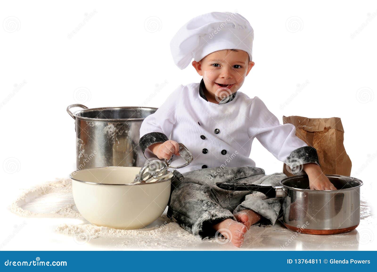 Happy Little Chef stock image. Image of male, person - 13764811