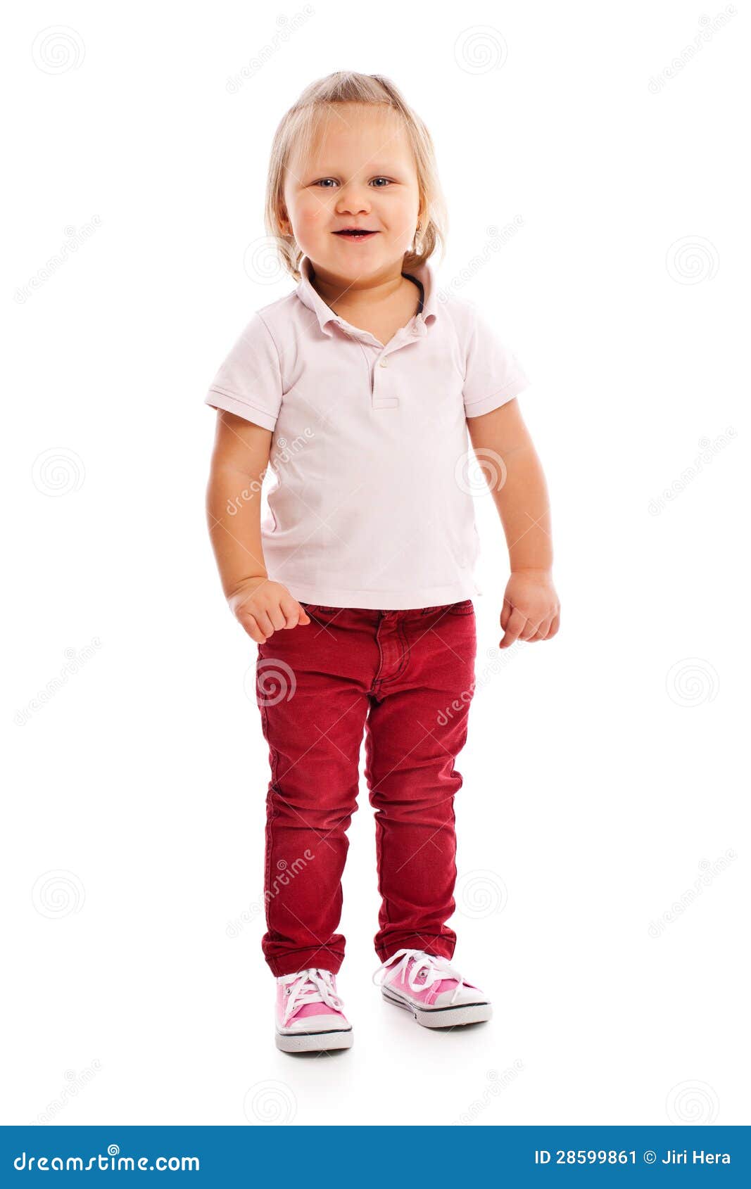 Happy Little Child Posing in Studio Stock Image - Image of adorable ...