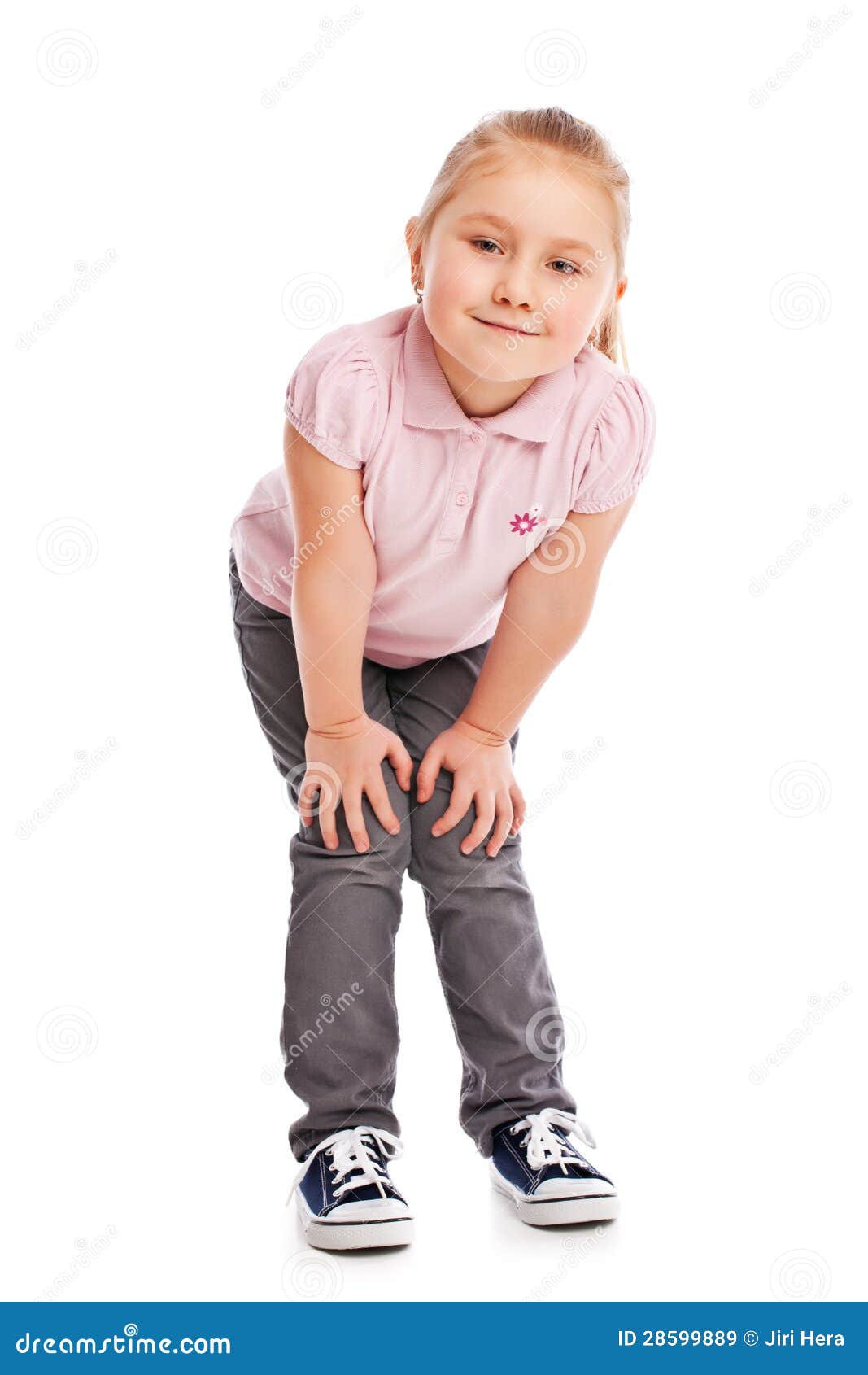 Happy Little Child Posing in Studio Stock Image - Image of person ...