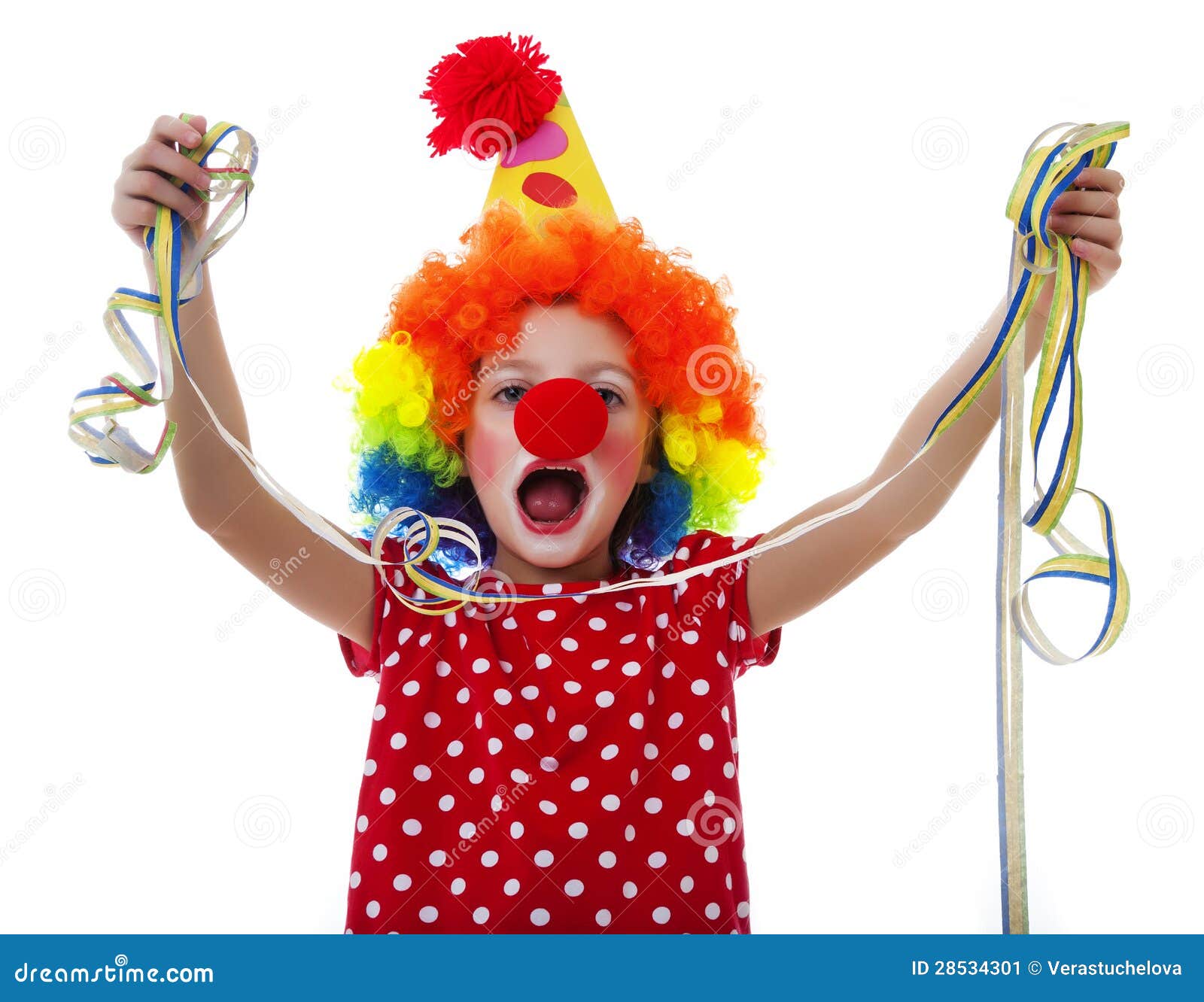 Happy little clown stock image. Image of small, birthday - 28534301