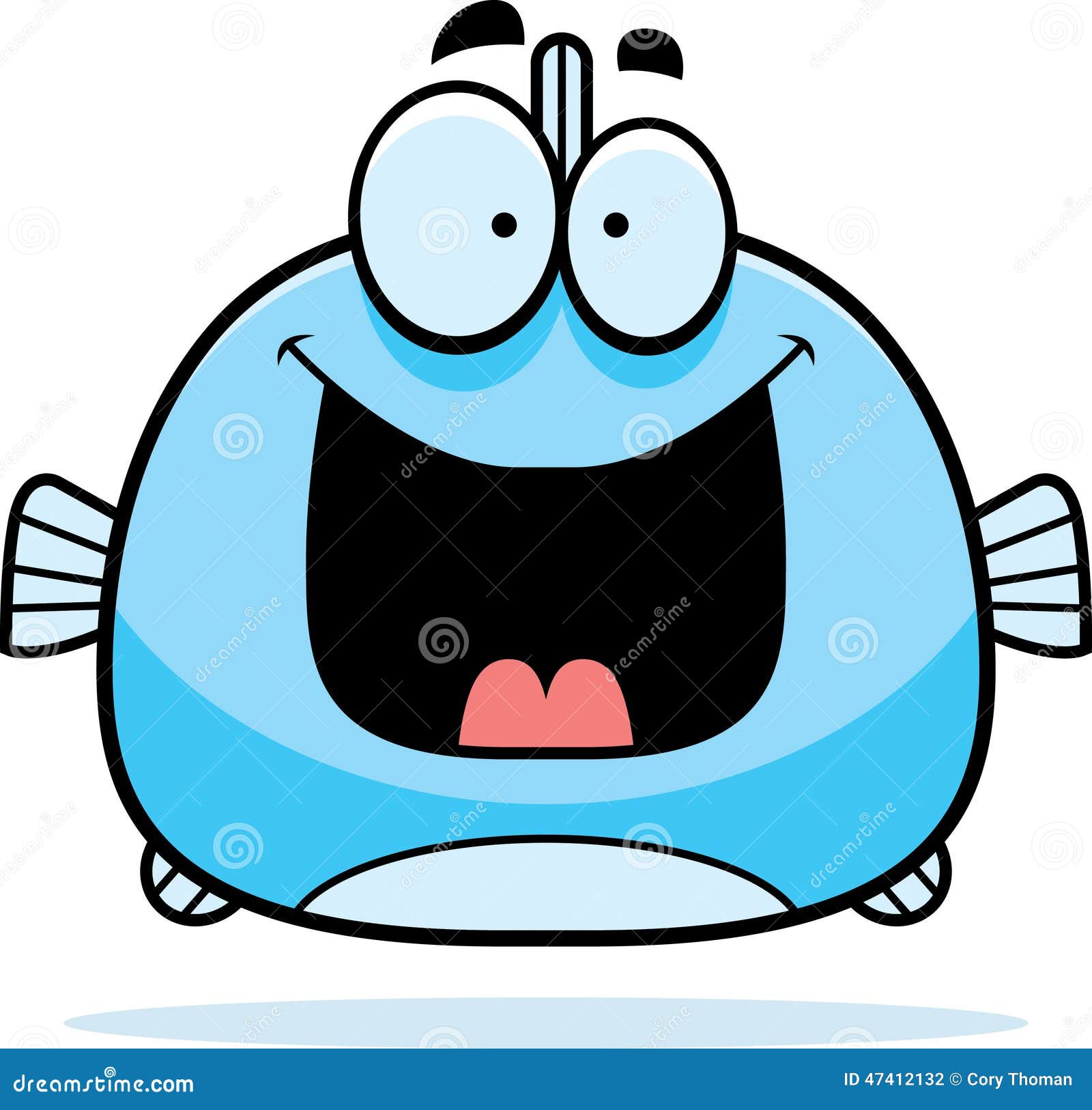 Happy Little Fish stock vector. Illustration of clipart - 47412132