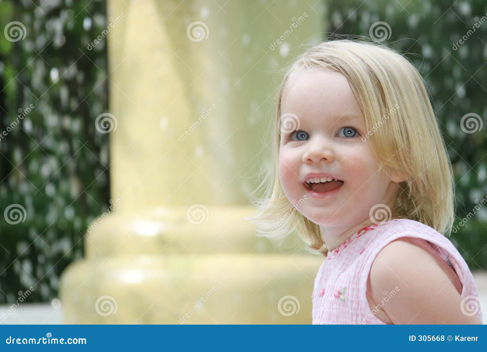 Happy little girl stock photo. Image of blond, kids, child - 305668