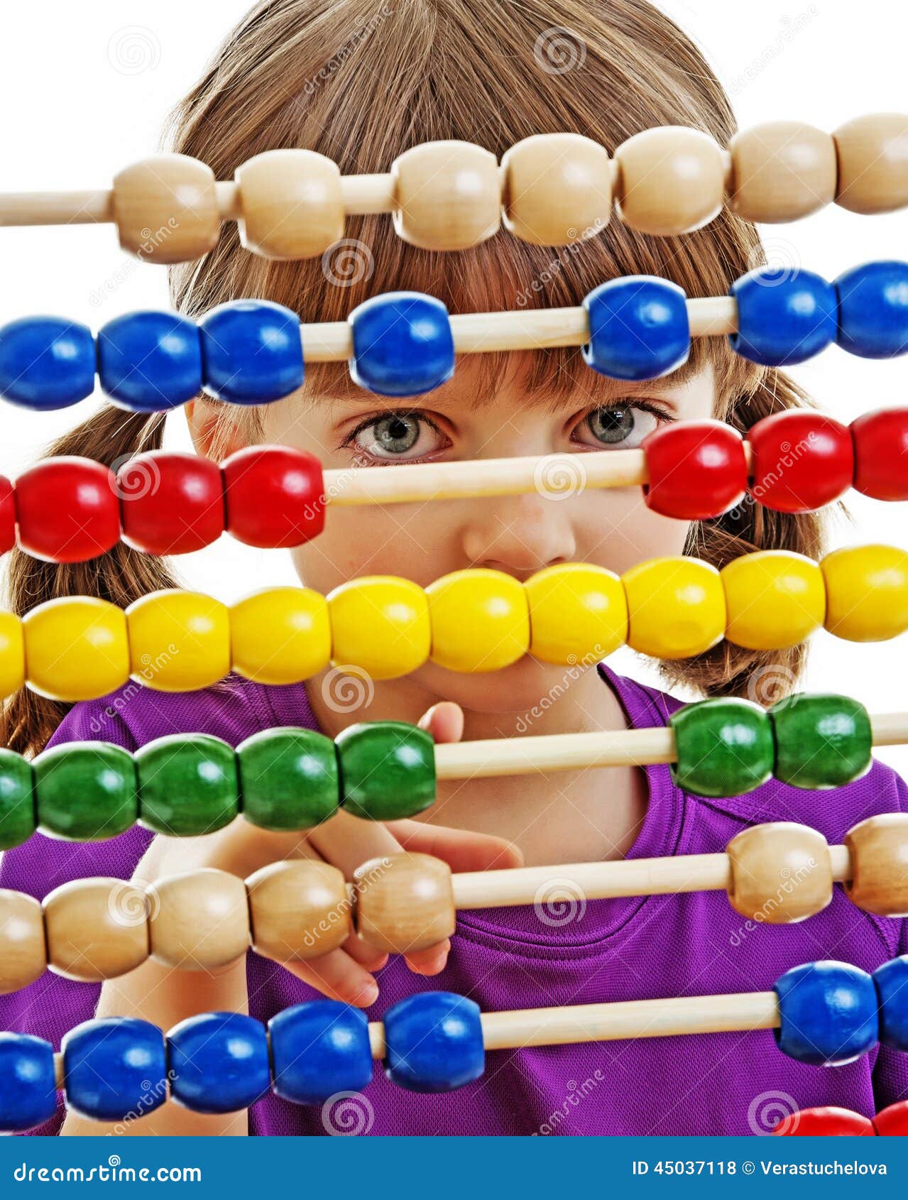 Happy little girl counting stock photo. Image of little - 45037118