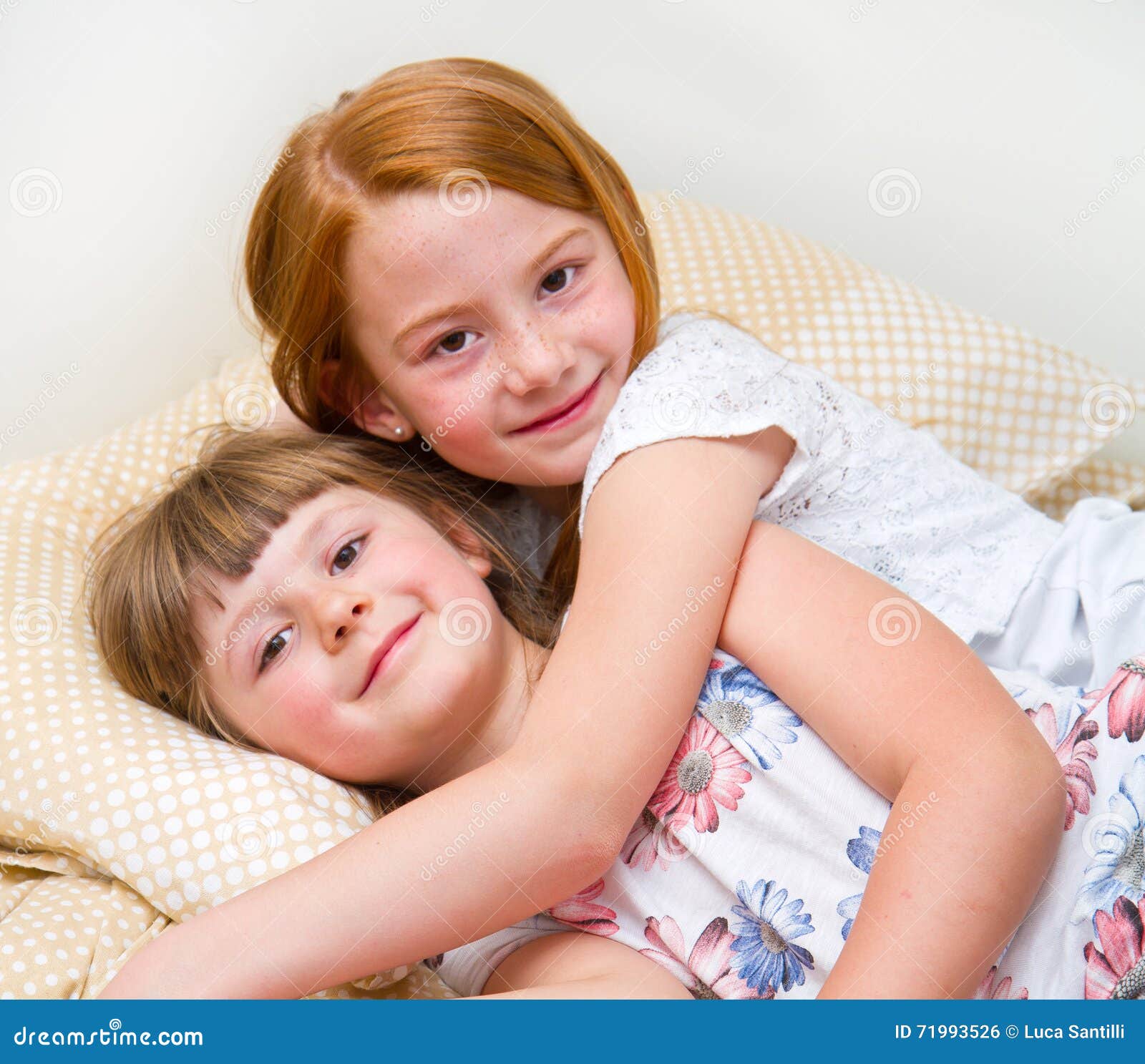 Little Girls Hugging