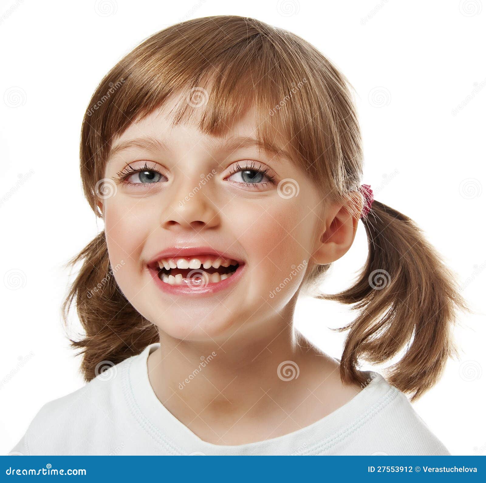 Happy Little Girl with Missing Teeth Stock Photo - Image of cheerful ...