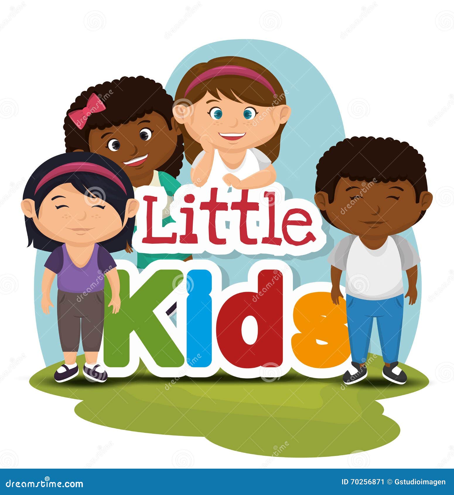 Happy little kids design stock illustration. Illustration of happy ...