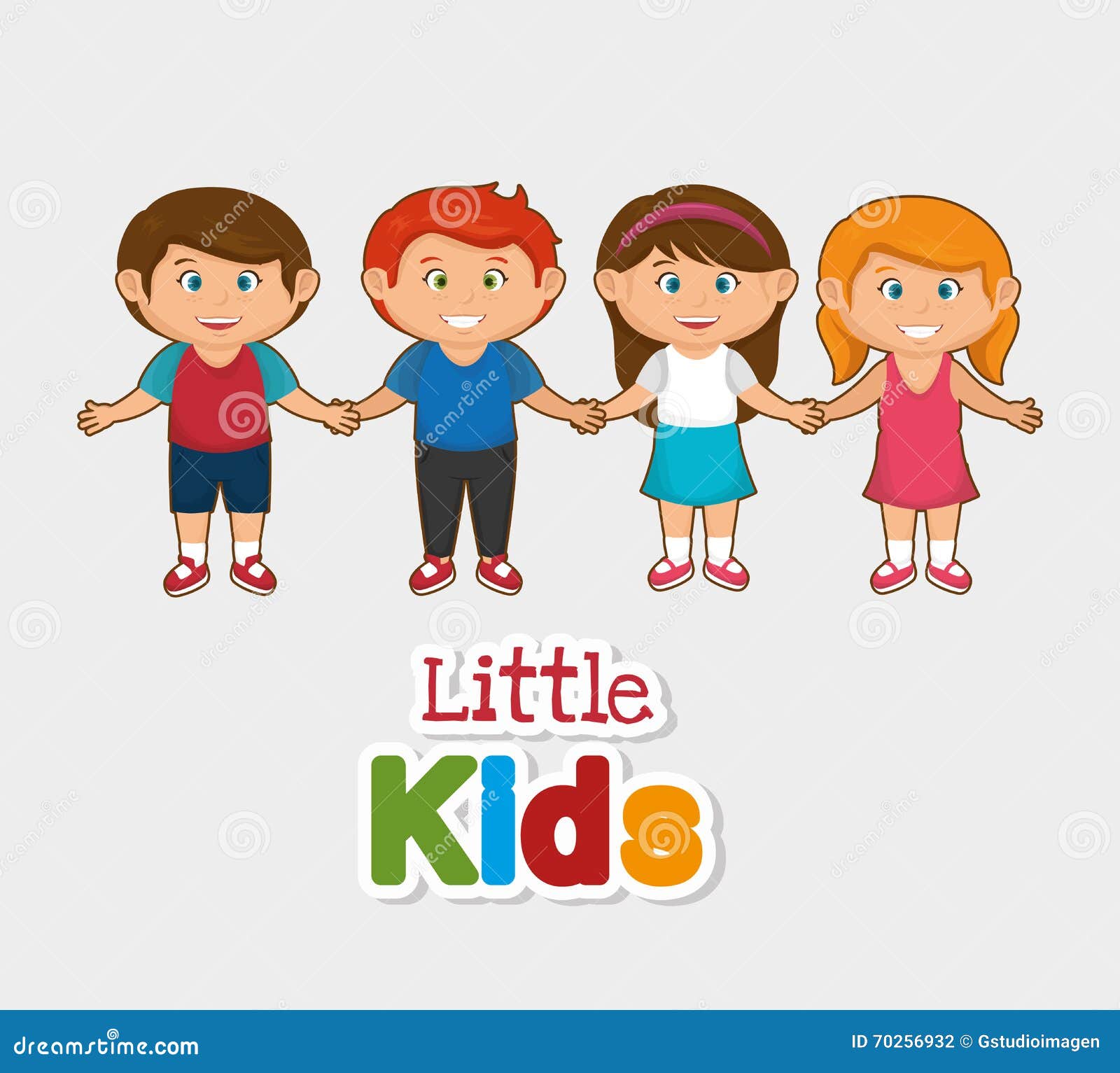 Happy little kids design stock illustration. Illustration of background ...