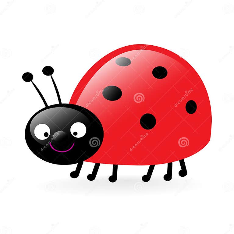 Happy little ladybug stock vector. Illustration of childhood - 4799074