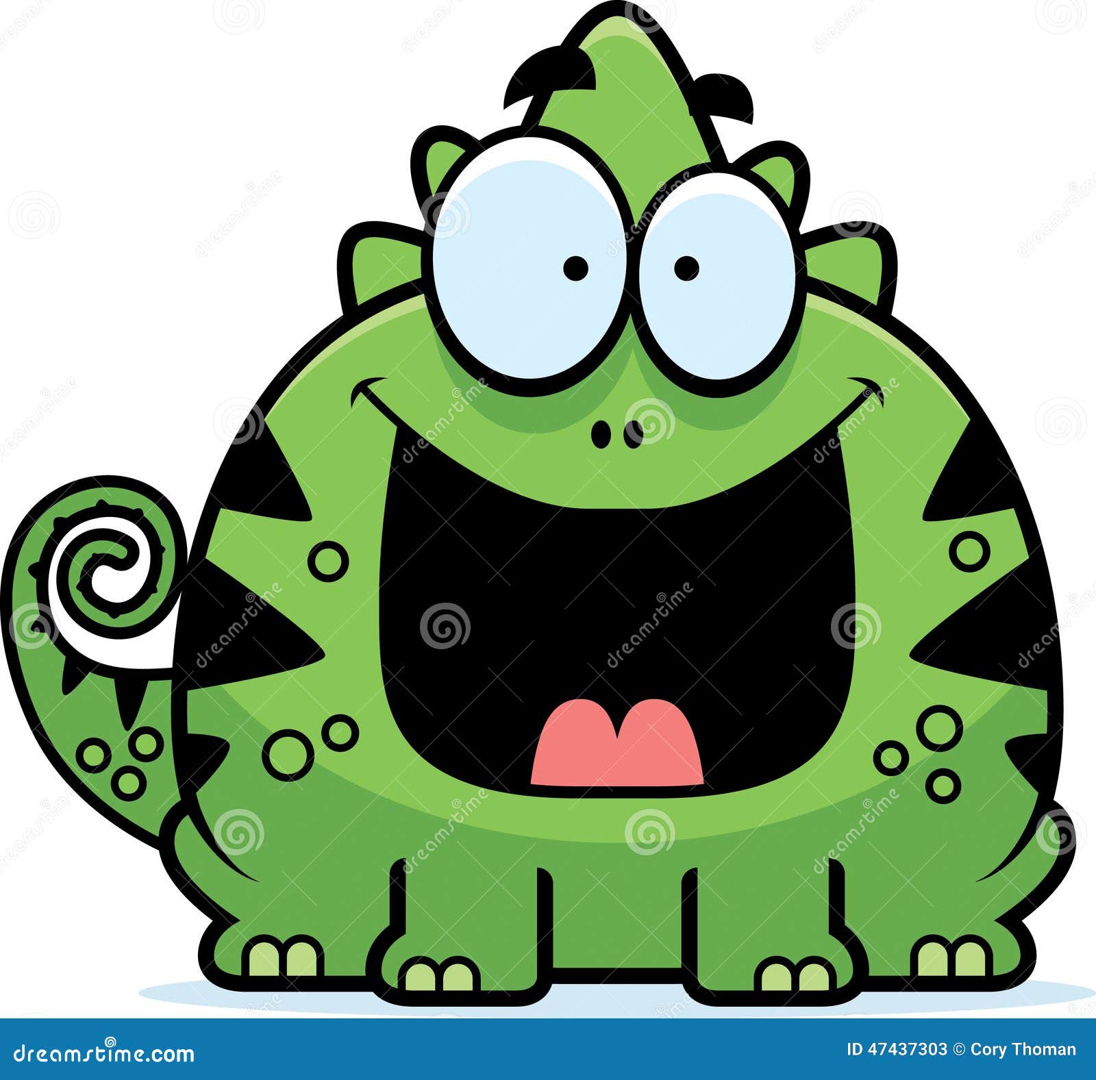 Happy Little Lizard stock vector. Illustration of smile - 47437303