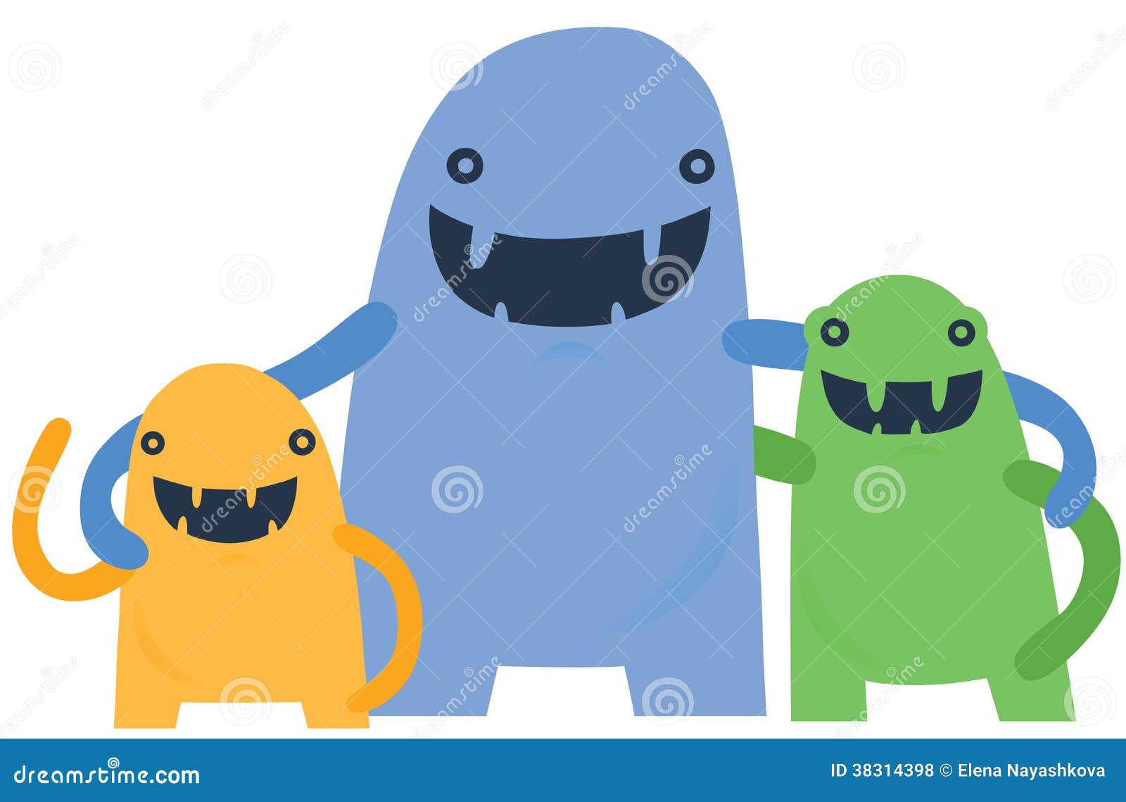 Monster Family Illustration. Stock Photo | CartoonDealer.com #67497720
