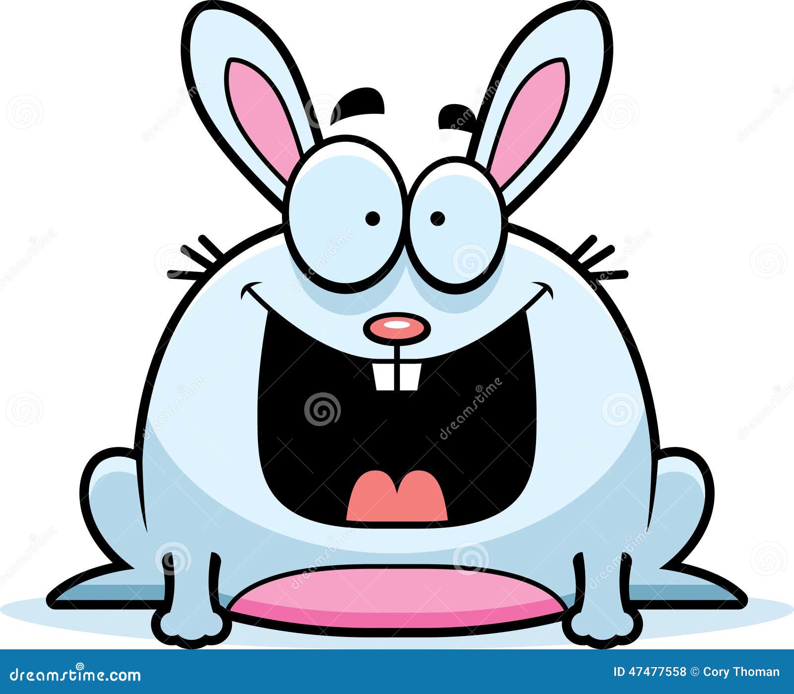 Happy Little Rabbit stock vector. Illustration of cartoon - 47477558