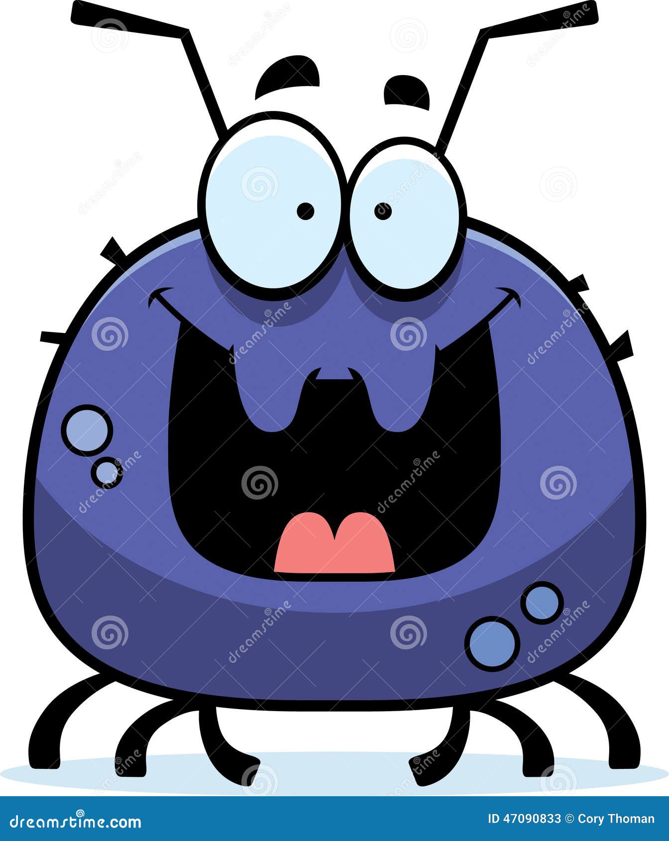 Happy Little Tick stock vector. Illustration of pest - 47090833