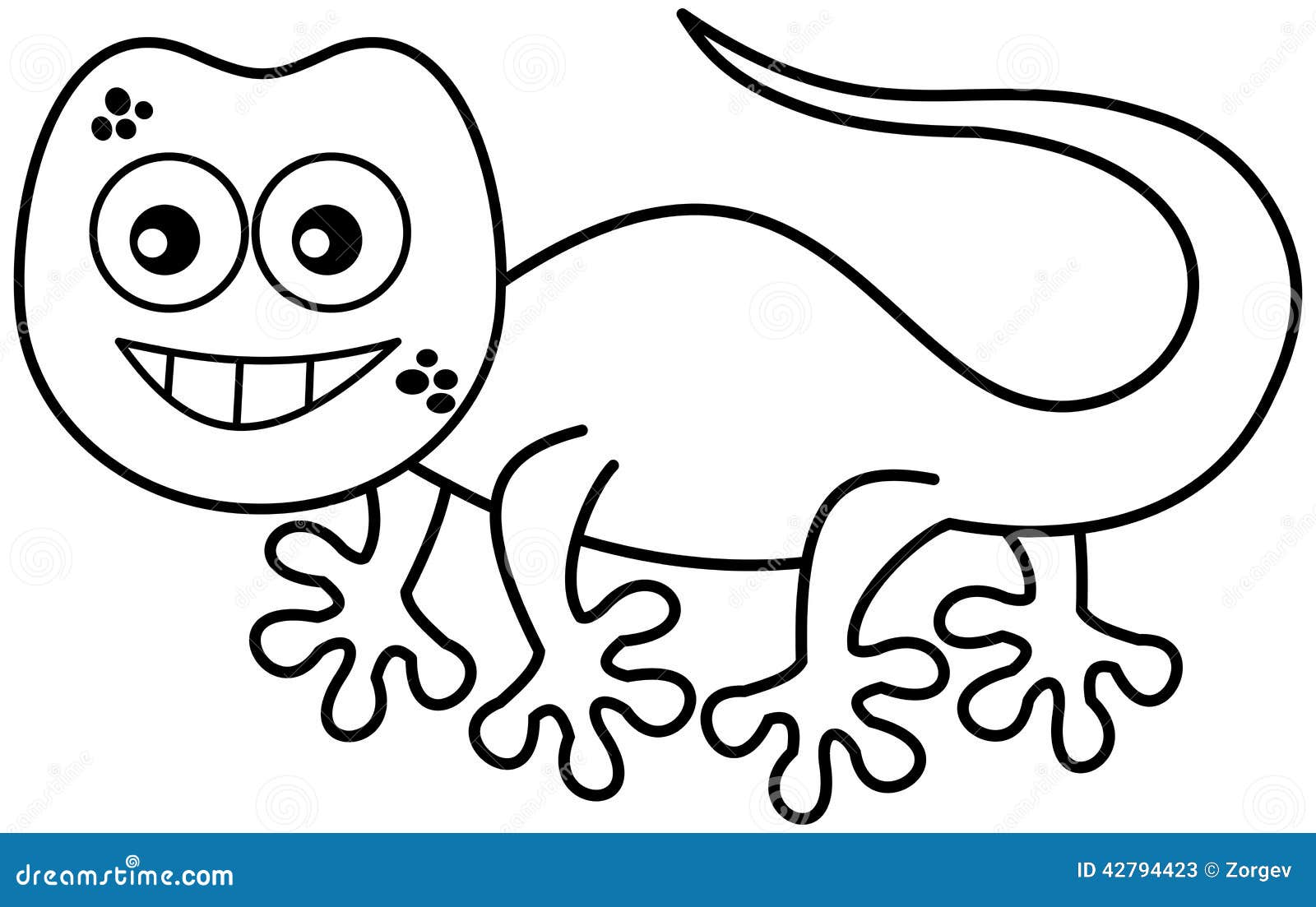 A happy lizard shadow stock illustration. Illustration of blot - 42794423