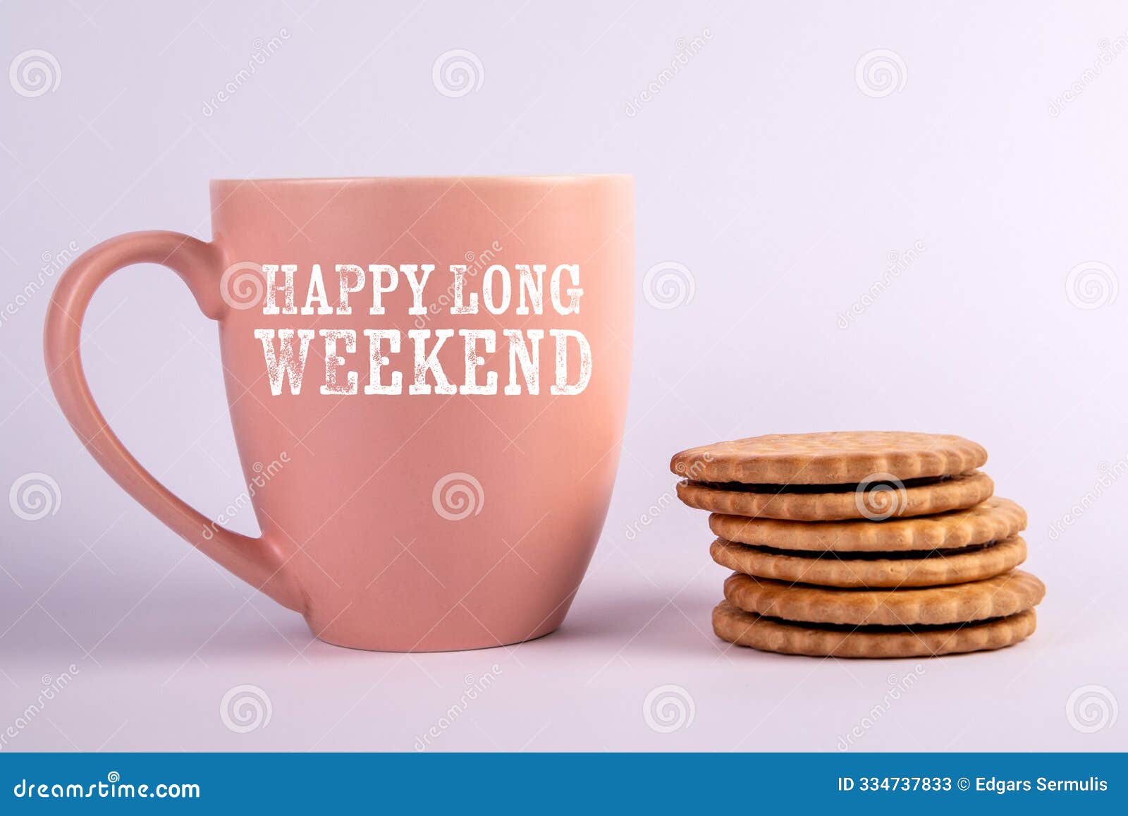 Happy Long Weekend. Motivational Text on a Coffee Mug Stock Image ...