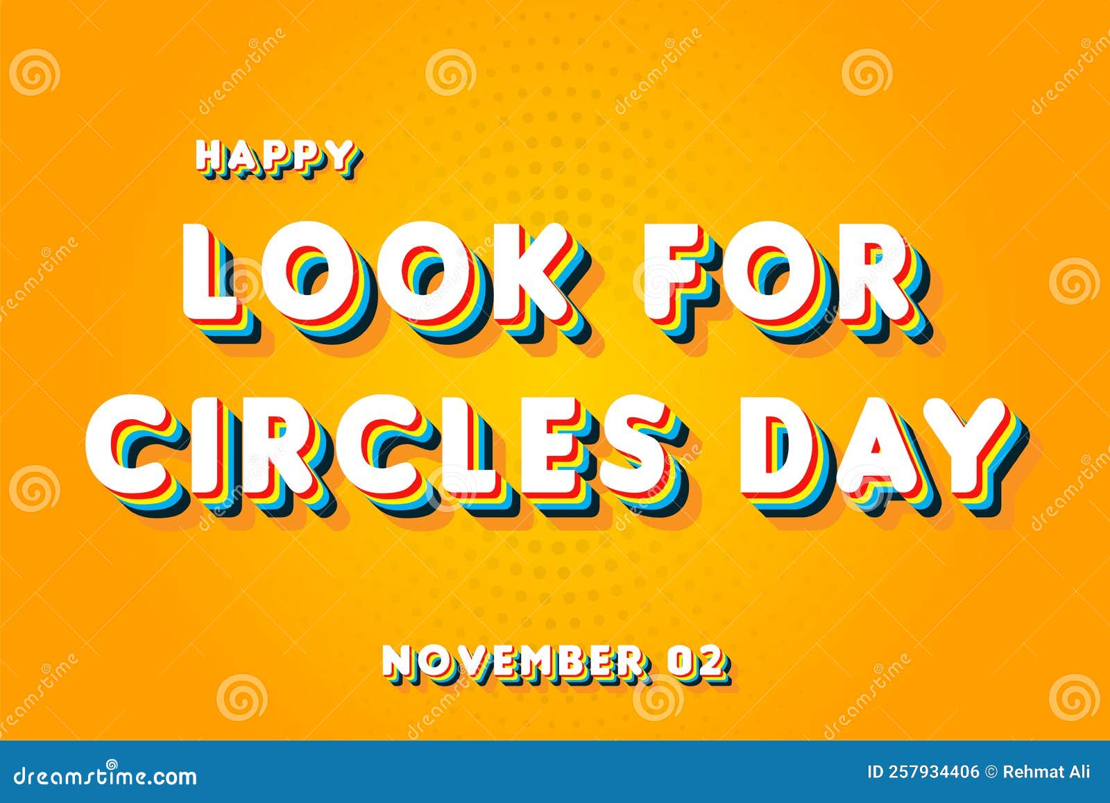 Happy Look for Circles Day, November 02. Calendar of November Retro ...