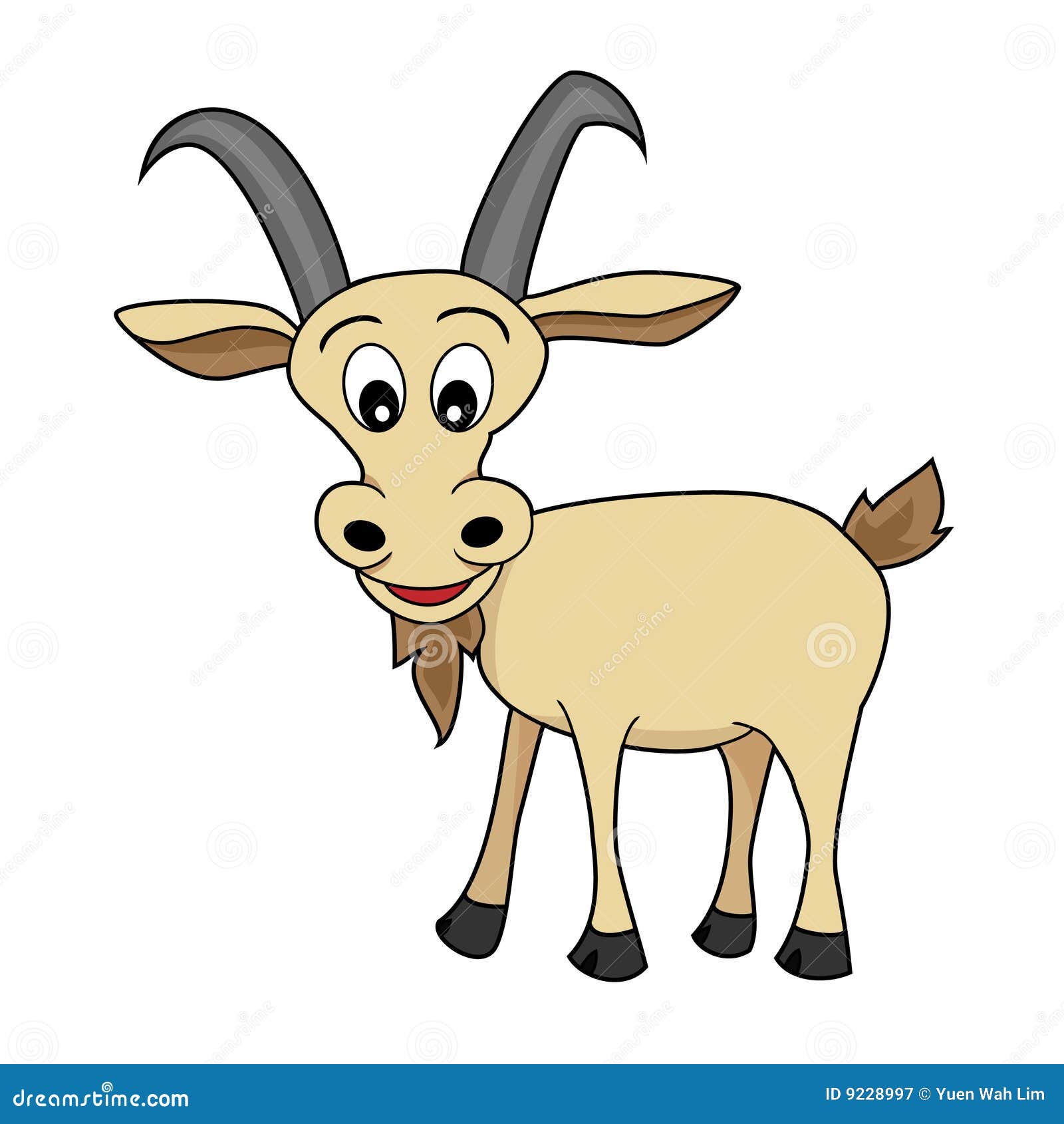 Cartoon Goat Vector Illustration | CartoonDealer.com #44585516