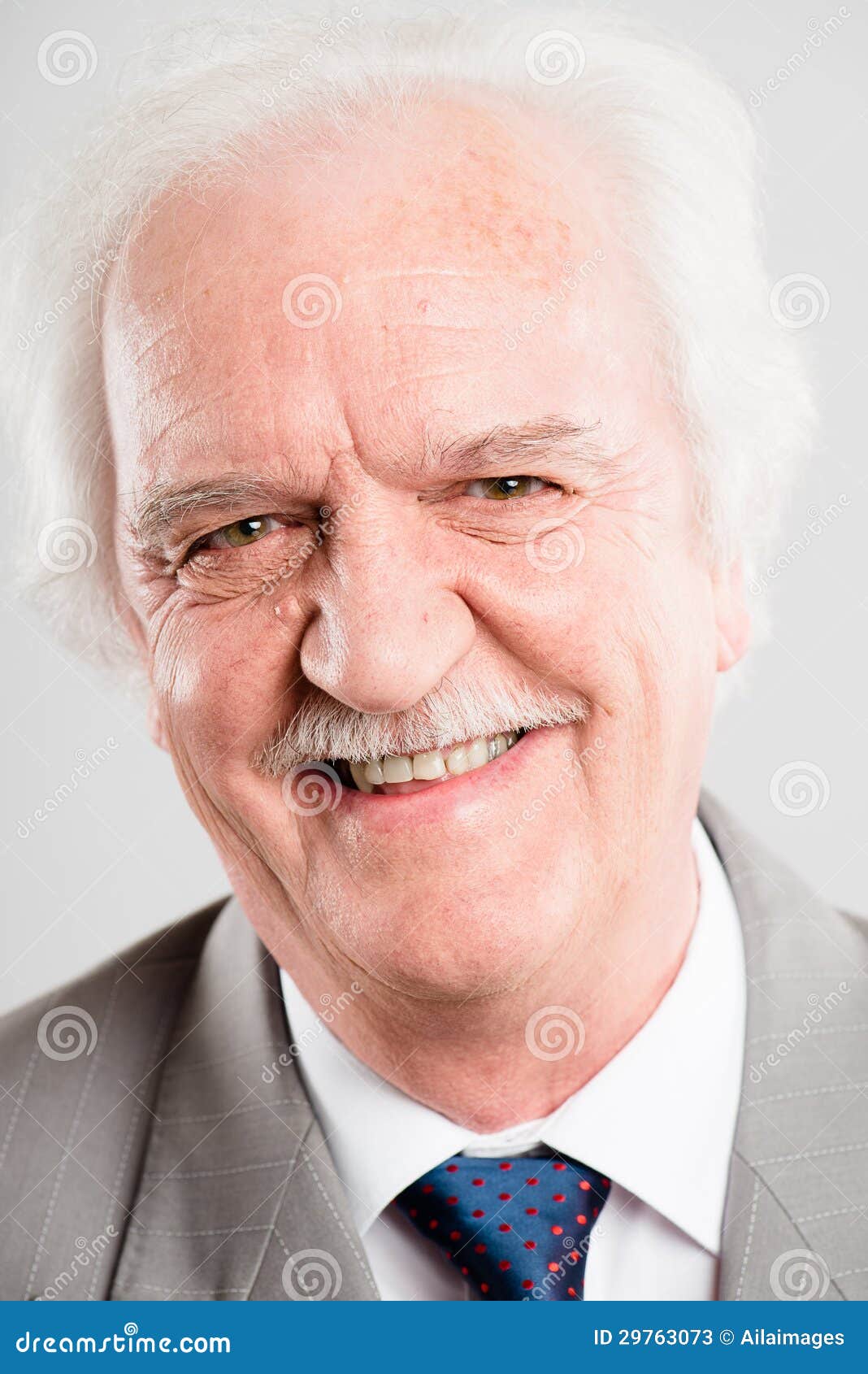 Happy Man Portrait Real People High Definition Grey Background Stock ...