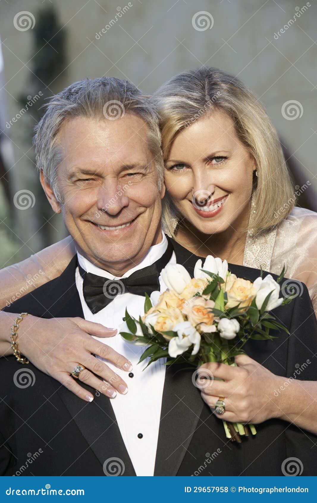 Happy Loving Couple Smiling Stock Photo - Image of adult, bouquet: 29657958