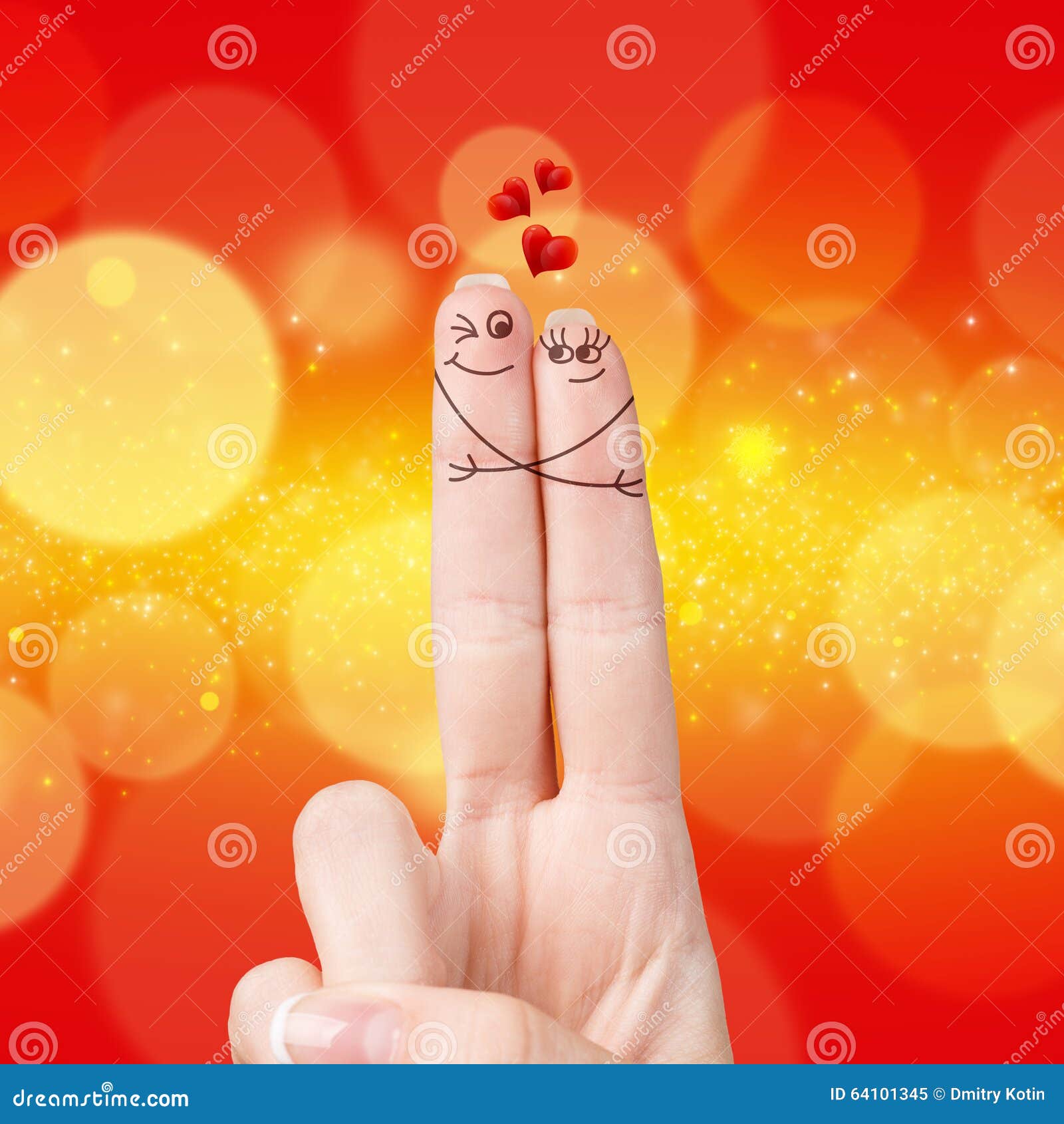 Happy Loving Fingers Hugging Stock Image - Image of male, funny: 64101345