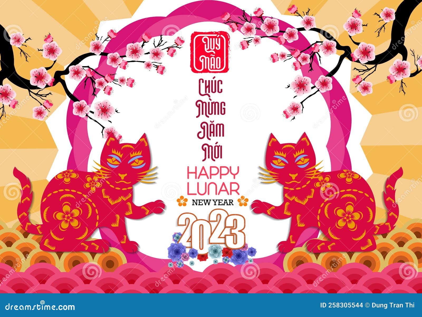 Happy Lunar New Year 2023, Vietnamese New Year, Year Of The Cat Cartoon ... Happy Lunar New Year 2023, Vietnamese New Year, Year Of The Cat Cartoon ...