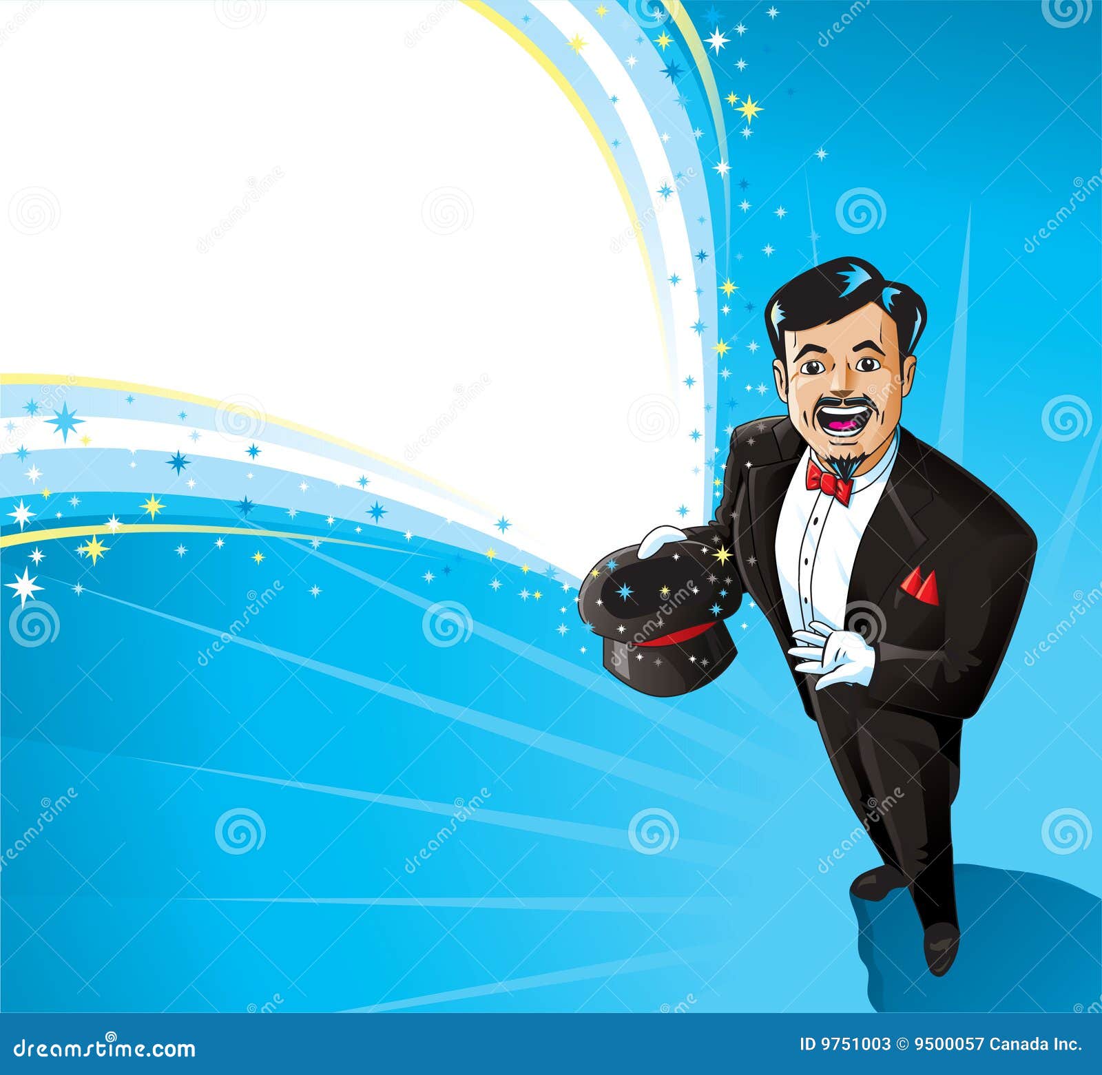 Happy Magician stock vector. Illustration of formal, magician - 9751003