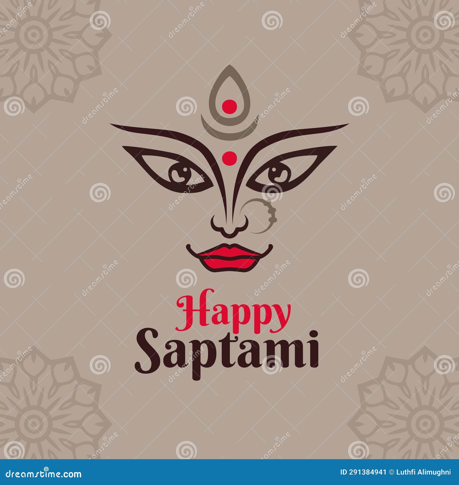 Happy Saptami Poster Template Vector | CartoonDealer.com #291384984