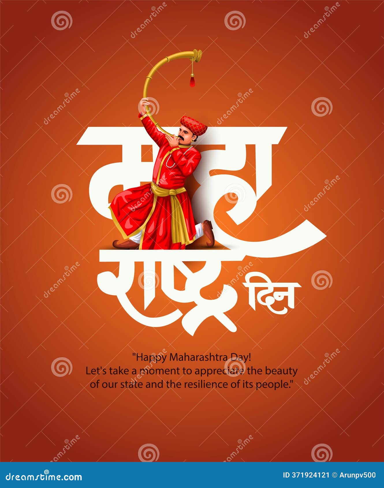 Happy Maharashtra Day With Maharashtra Map Vector And Outline ...