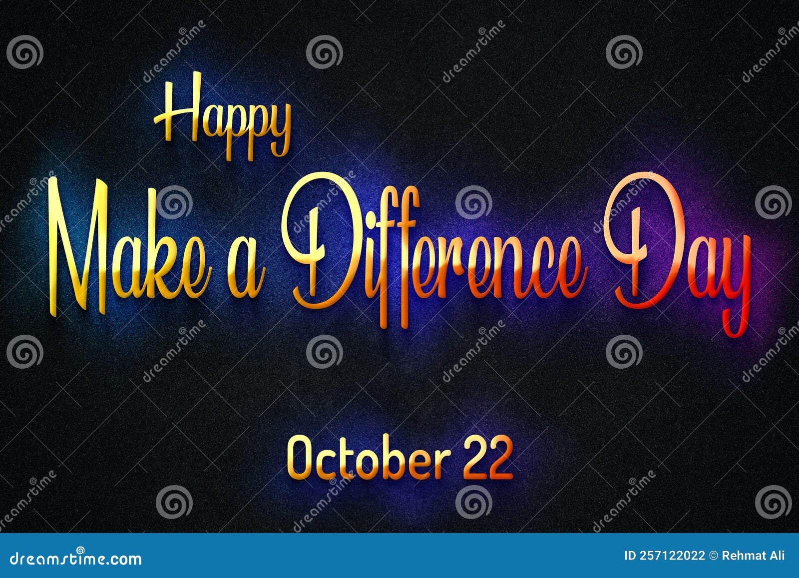 Happy Make a Difference Day, October 22, Empty Space for Text, Copy ...