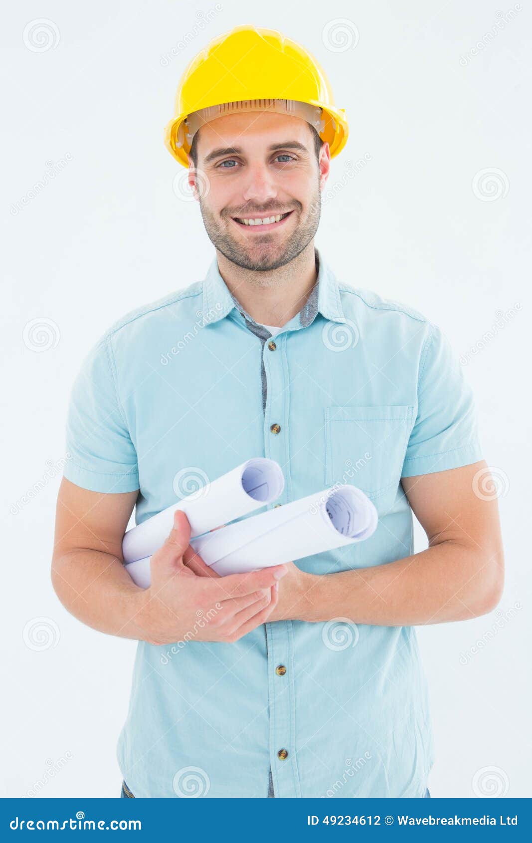 Happy Male Architect Holding Blueprints Stock Photo - Image of holding ... Happy Male Architect Holding Blueprints Stock Photo - Image of holding ...
