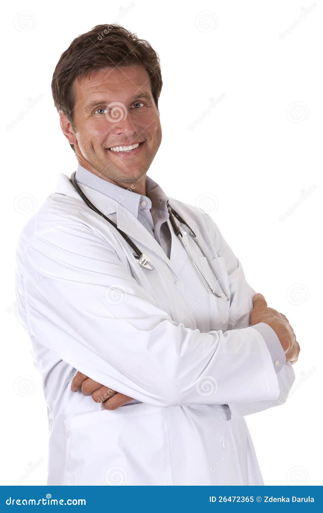 Happy male doctor stock image. Image of posing, friendly - 26472365
