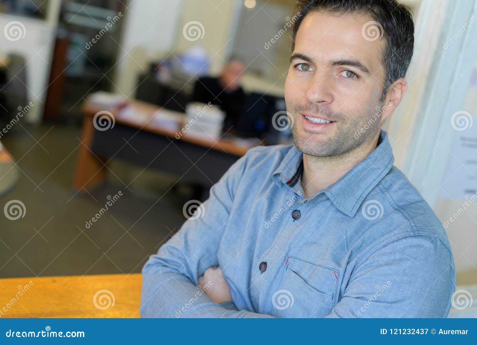 Happy male office worker stock image. Image of manager - 121232437
