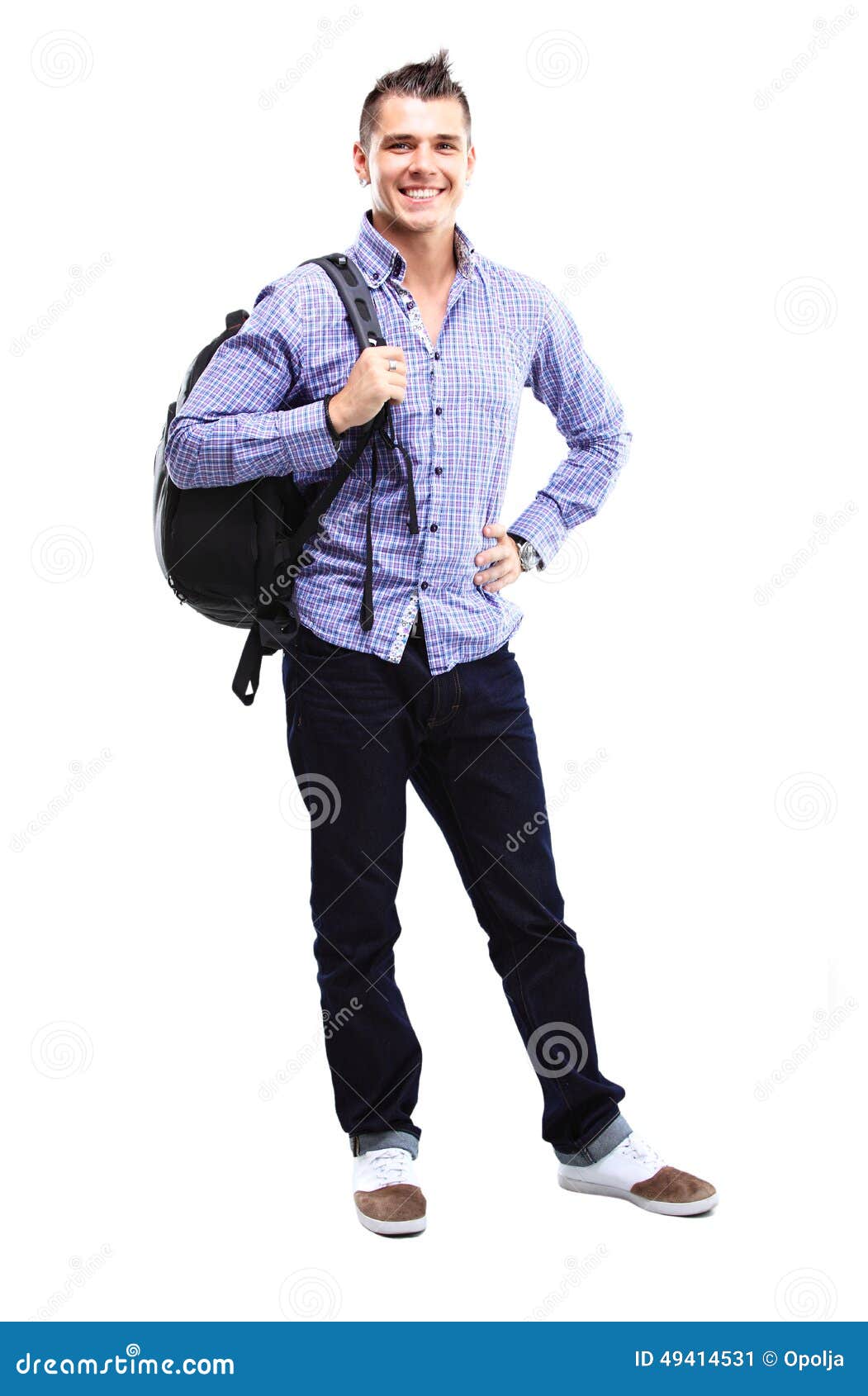 Happy male student smiling stock image. Image of pupil - 49414531