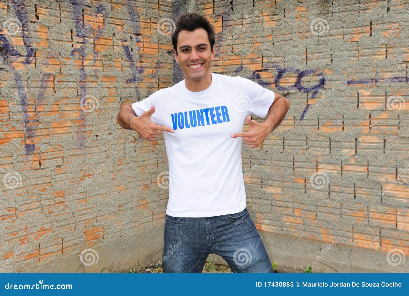 Happy male volunteer stock image. Image of adult, community - 17430885