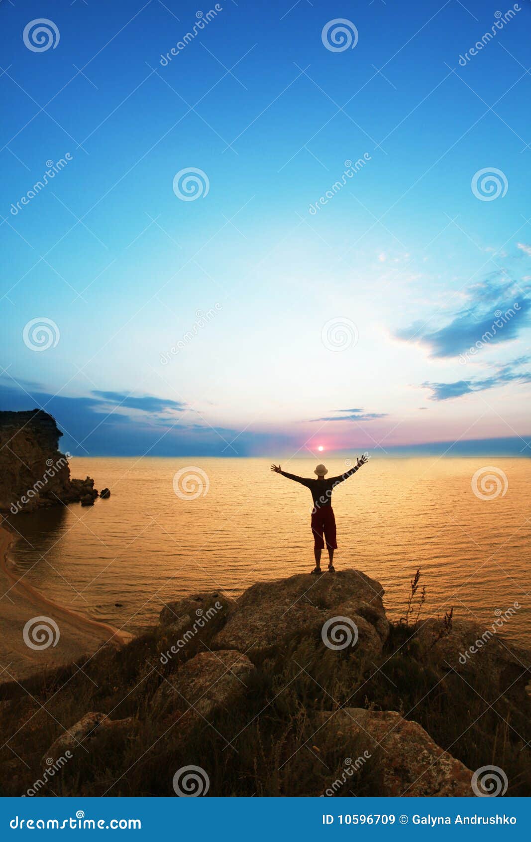Happy man stock image. Image of nature, outdoors, mountains - 10596709