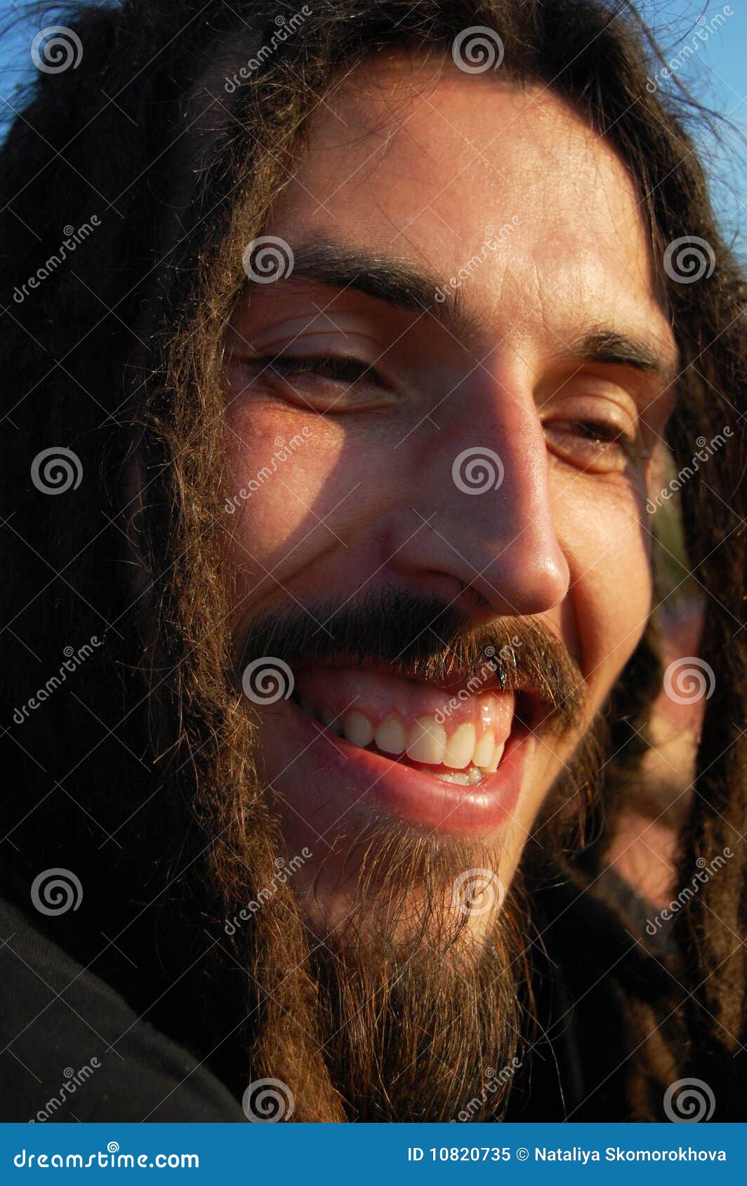 Happy man stock image. Image of long, smile, head, young - 10820735