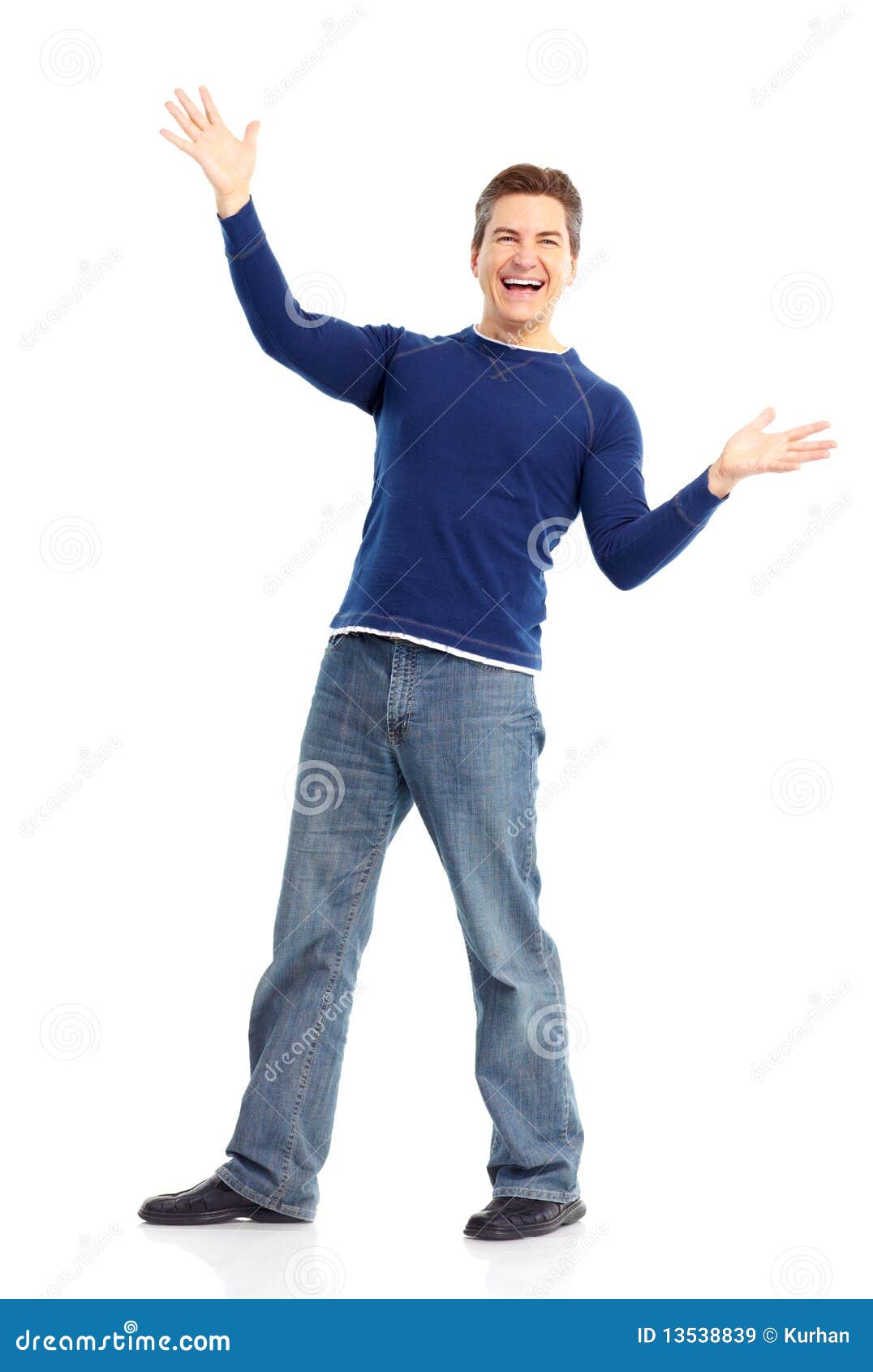 Happy man stock image. Image of smile, middle, victory - 13538839