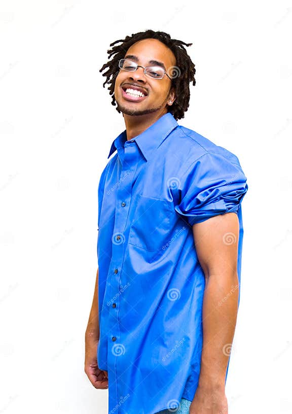 Happy Man stock photo. Image of background, blue, glad - 14452458