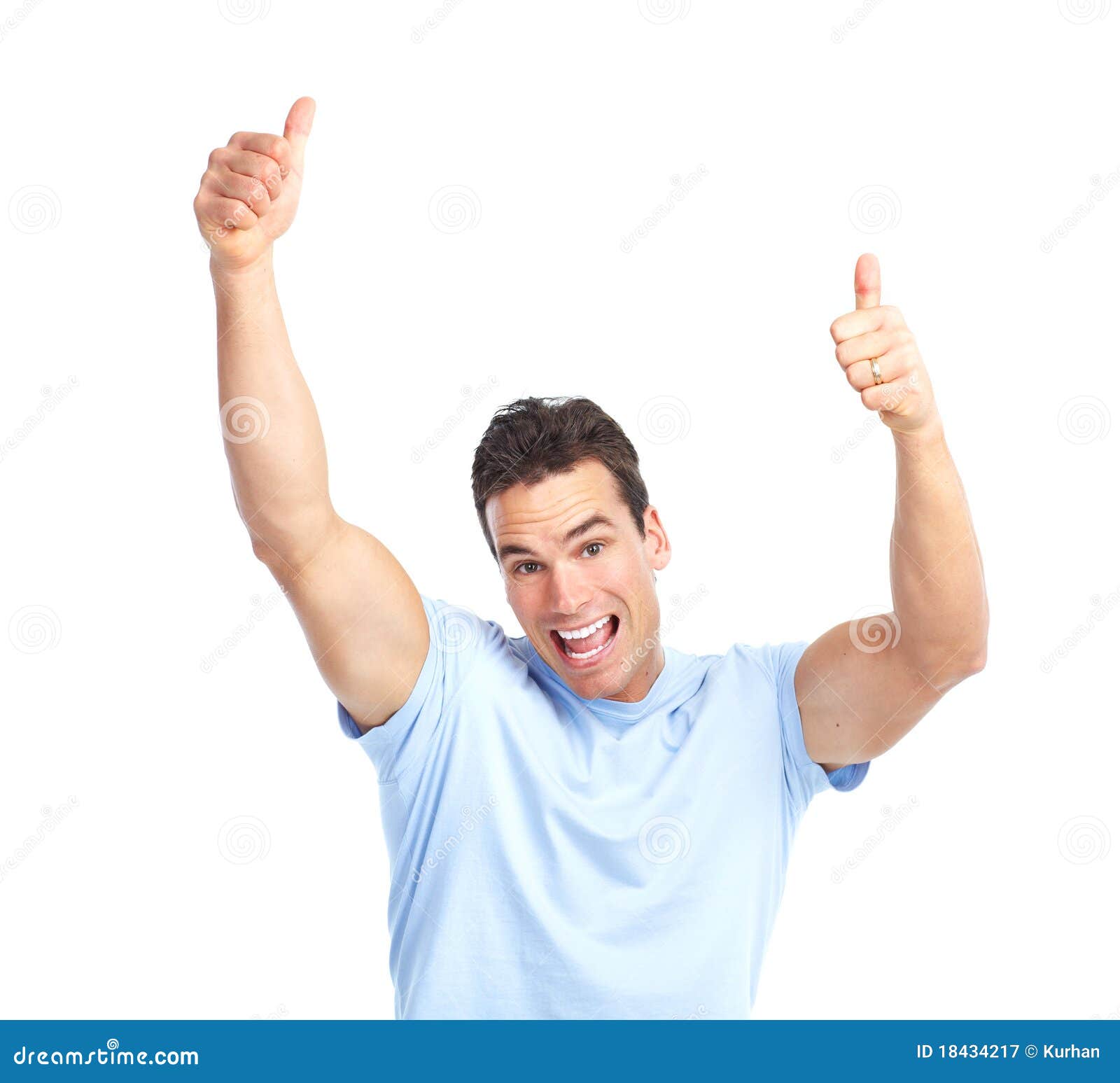 Happy man stock image. Image of isolate, background, white - 18434217