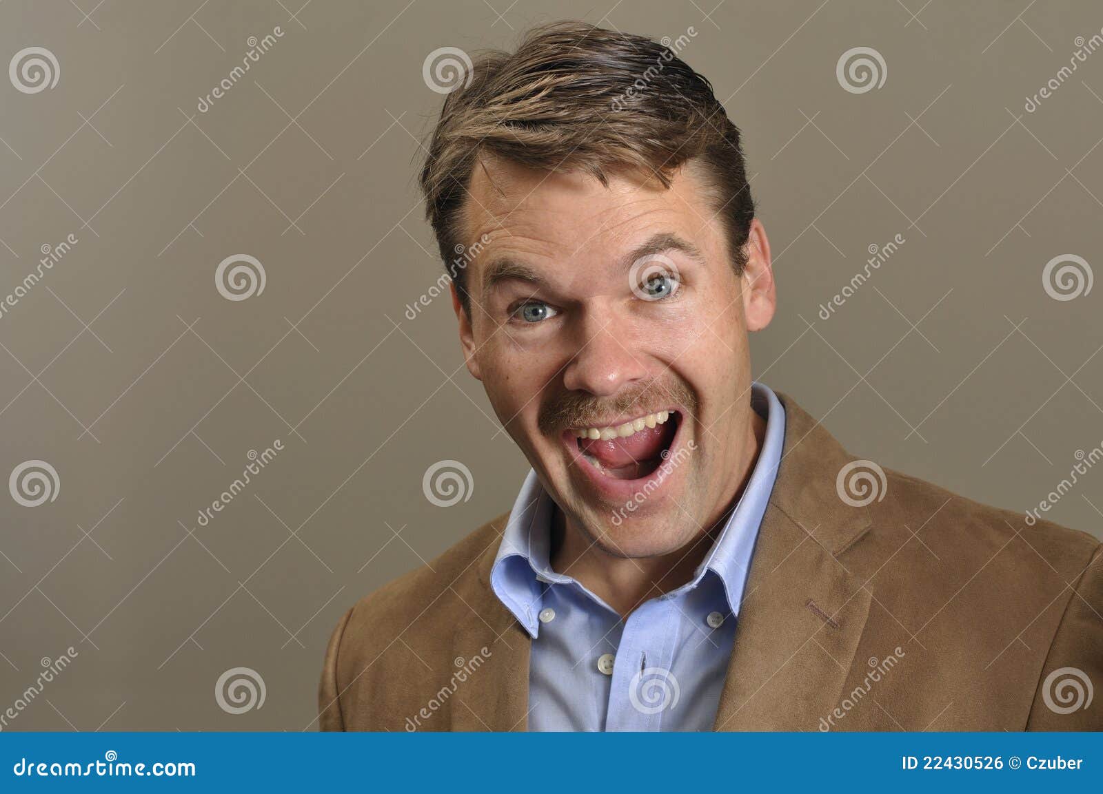 Happy man stock photo. Image of eyebrows, success, happy - 22430526