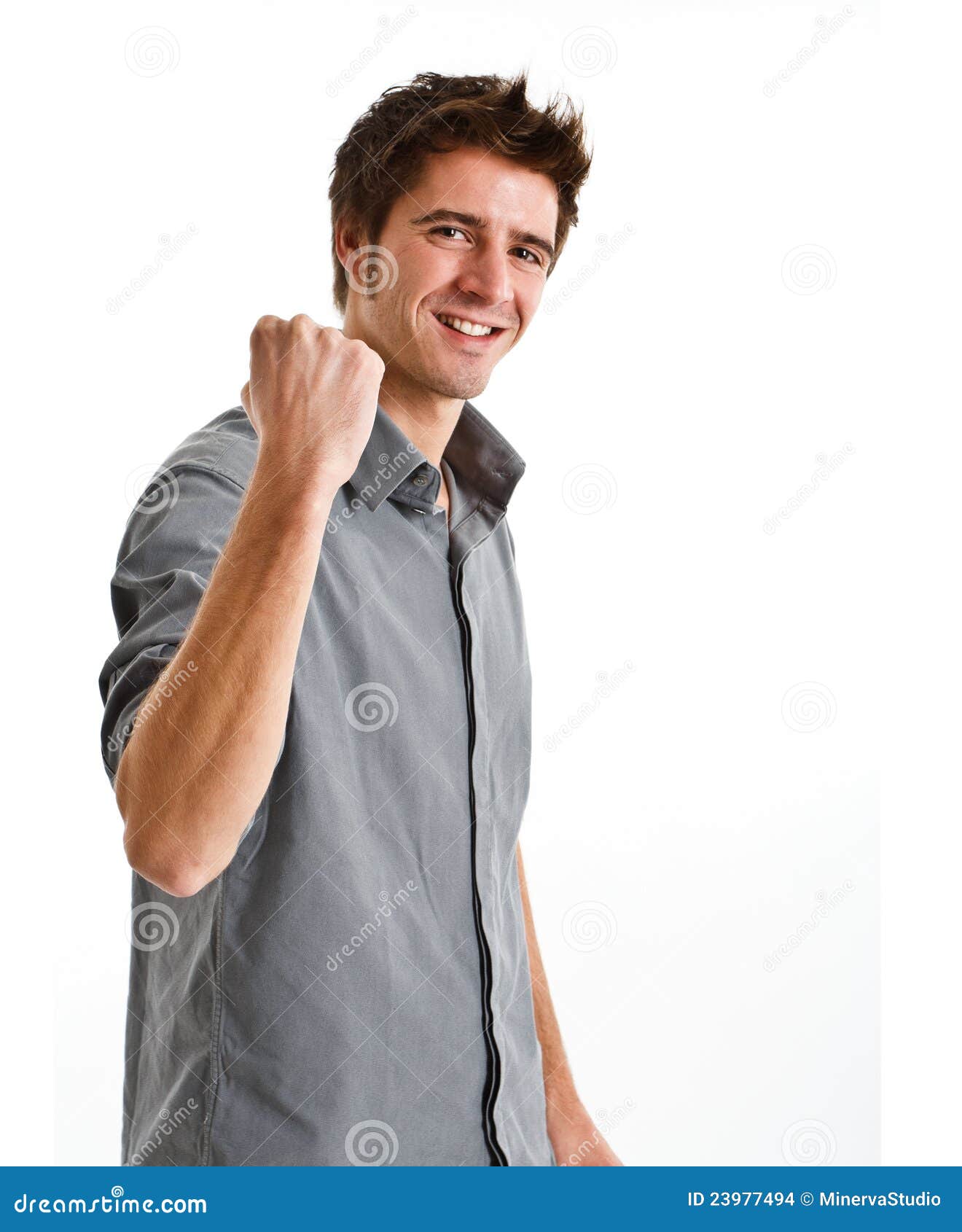 Happy man stock photo. Image of shirt, successful, handsome - 23977494