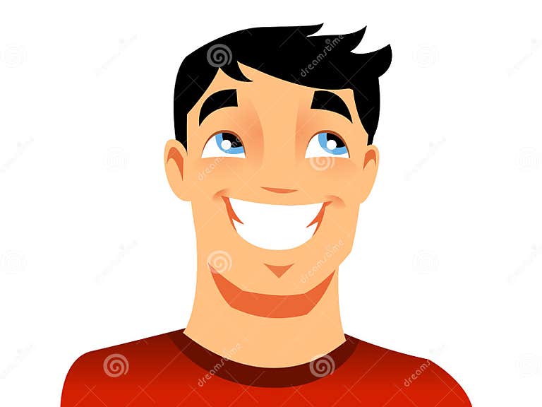 Happy man stock vector. Illustration of confidence, smile - 26962135