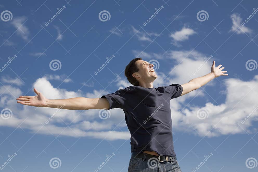 Happy man stock image. Image of enjoyment, successful - 6644937