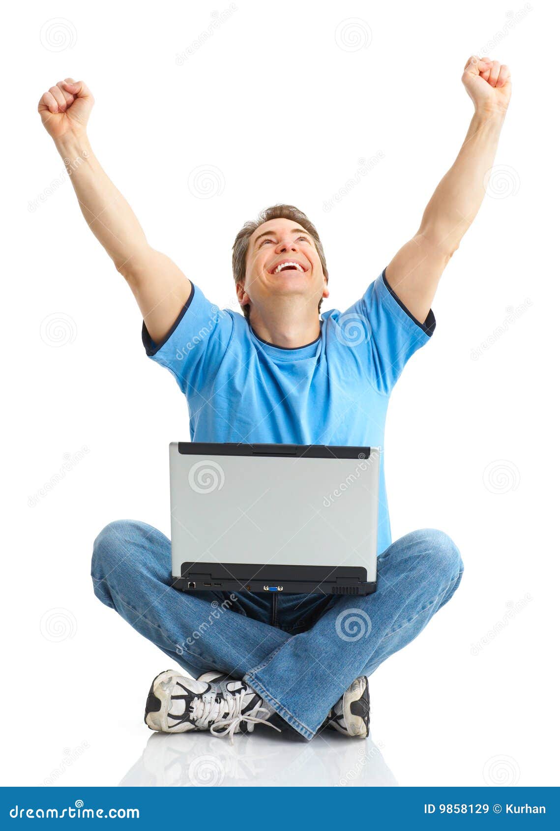 Happy man stock image. Image of businessman, isolated - 9858129