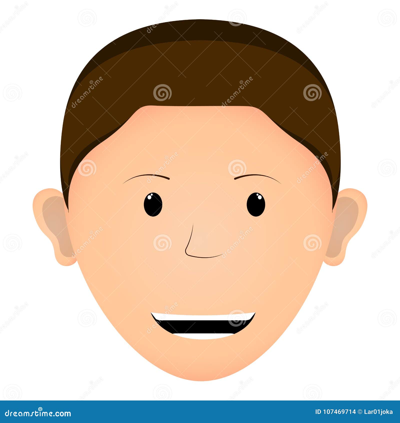 Happy man avatar stock vector. Illustration of head - 107469714