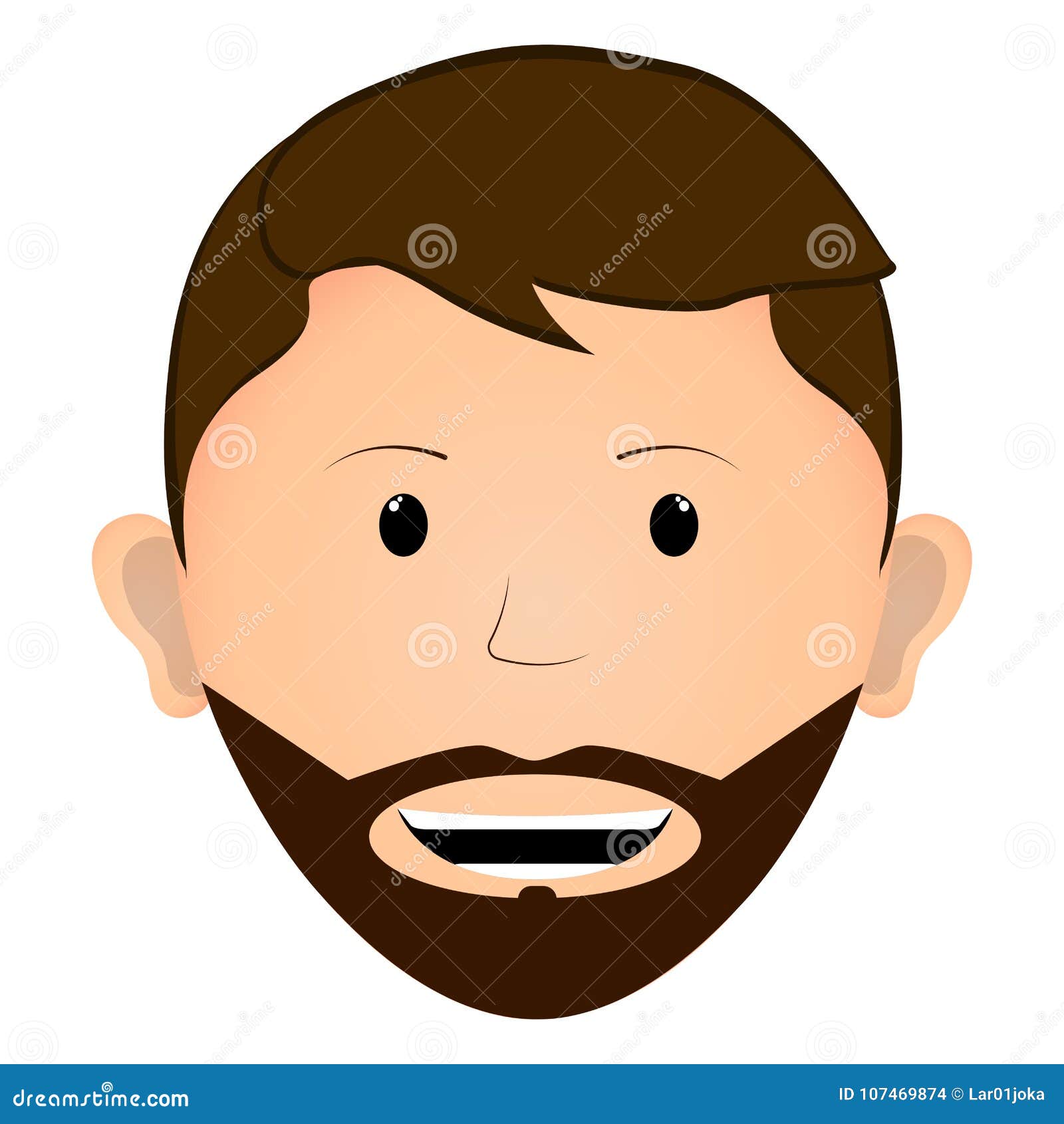 Happy man avatar stock vector. Illustration of happiness - 107469874