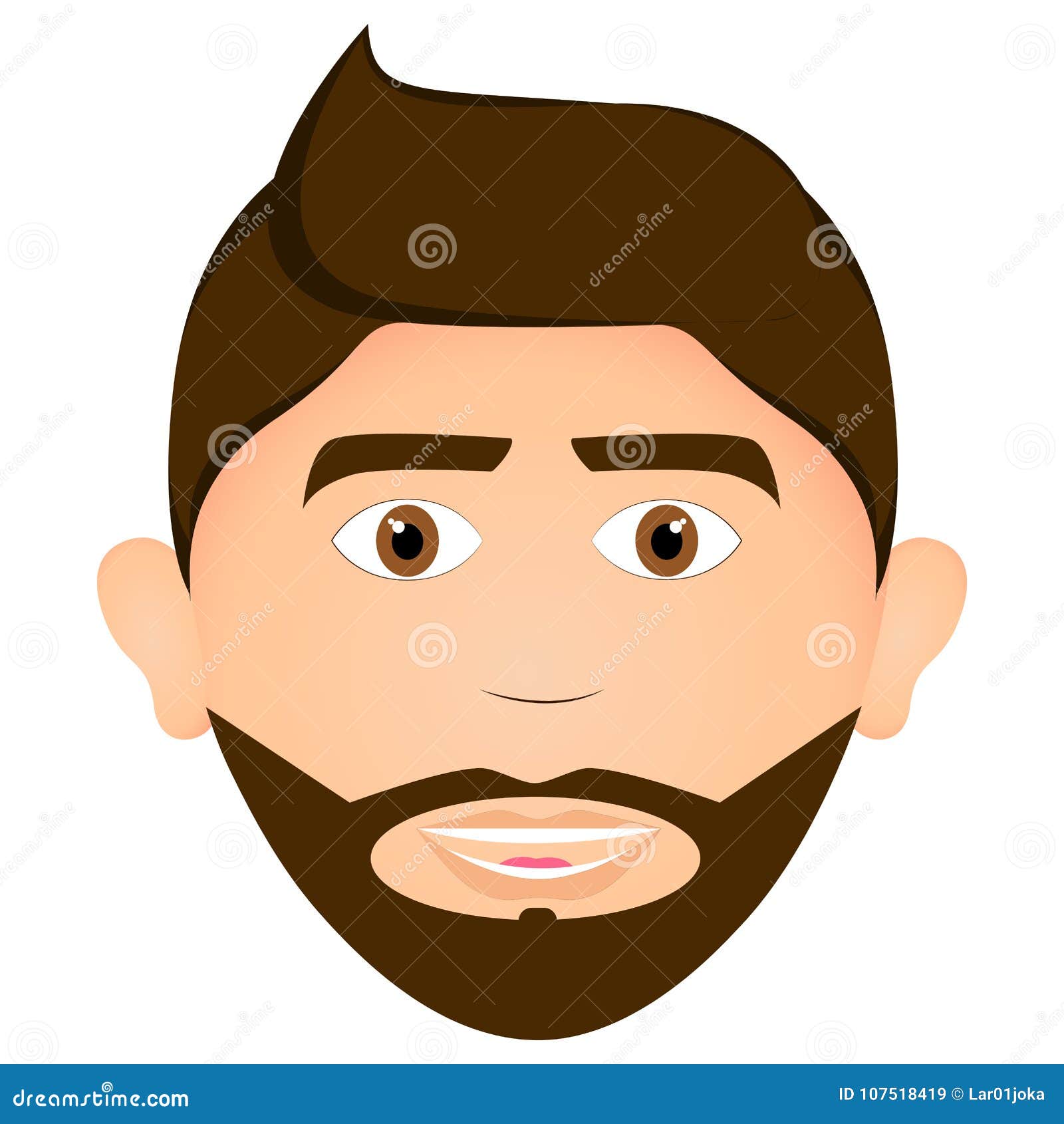 Happy man avatar stock vector. Illustration of avatar - 107518419
