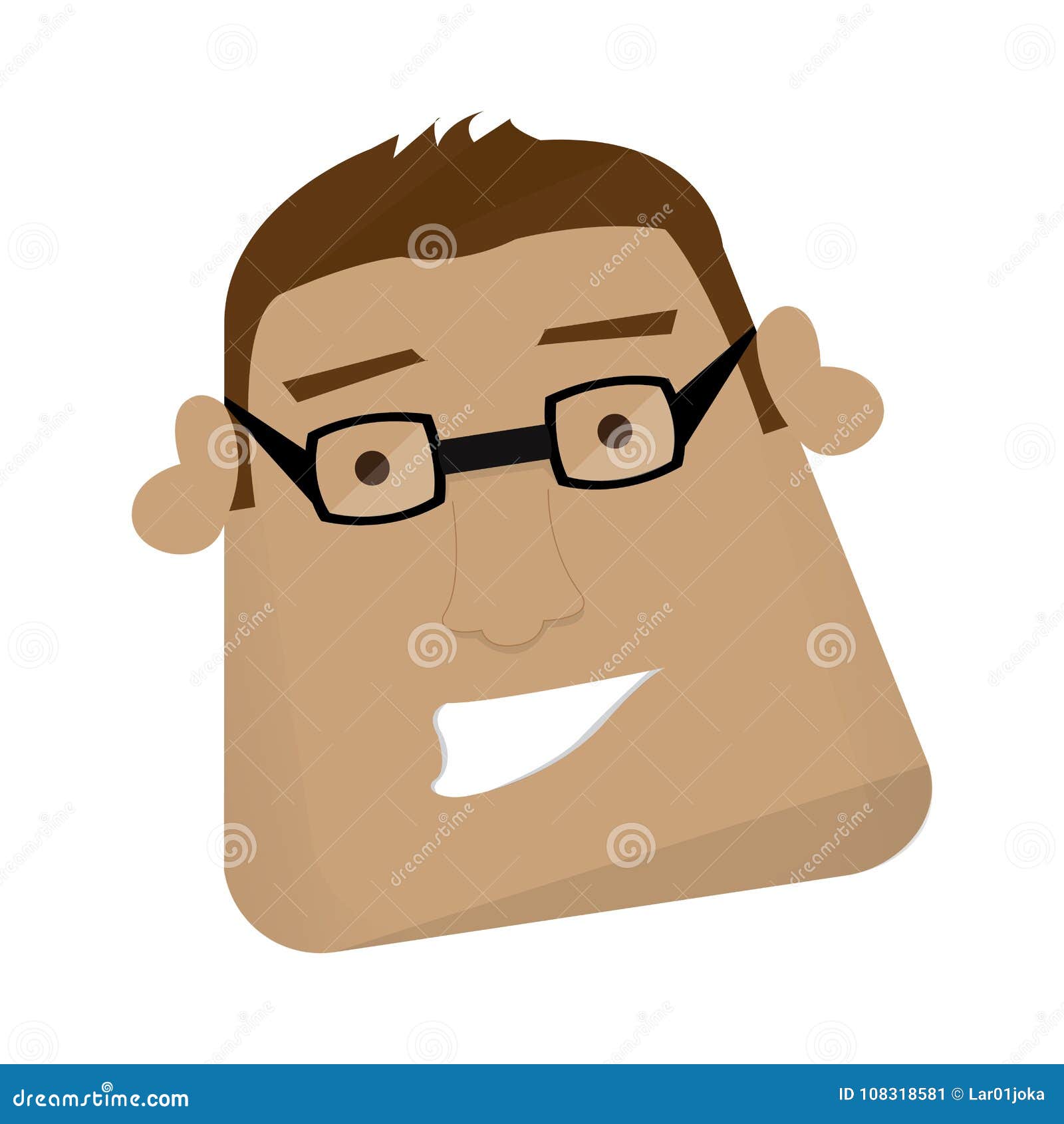Happy man avatar stock vector. Illustration of avatar - 108318581
