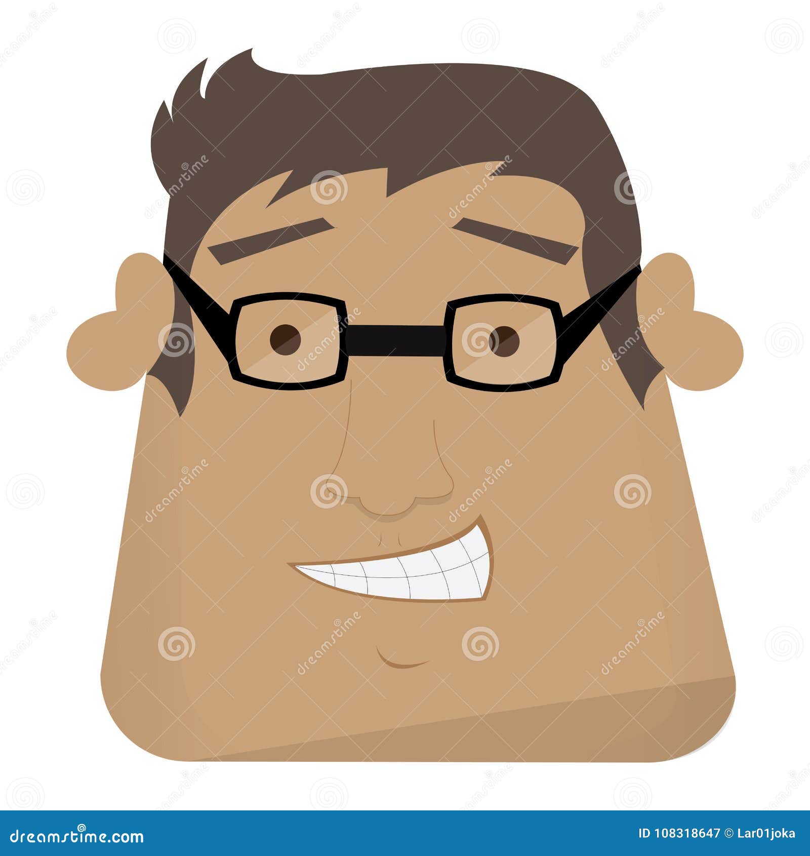 Happy man avatar stock vector. Illustration of professional - 108318647