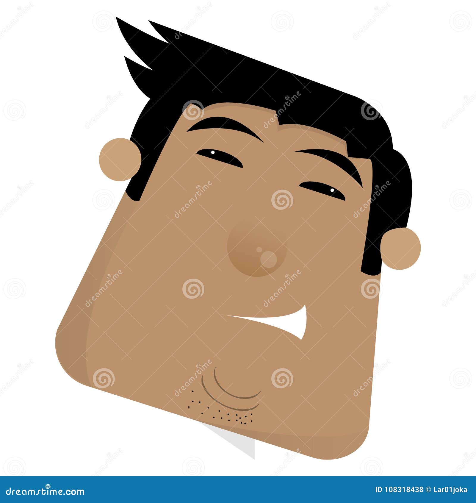 Happy man avatar stock vector. Illustration of head - 108318438